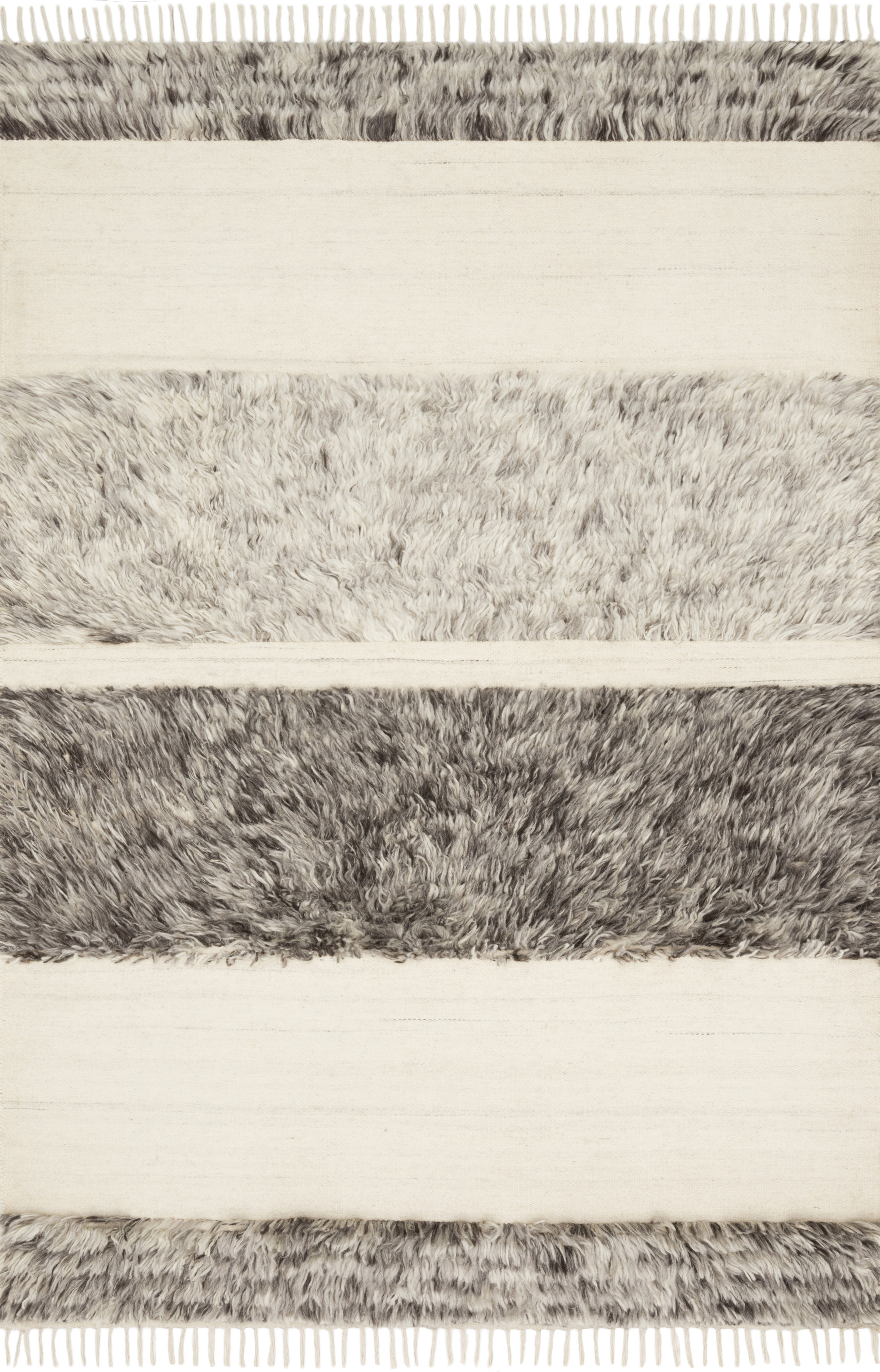 ED Ellen DeGeneres Crafted by Loloi Striped Handwoven Wool Natural ...