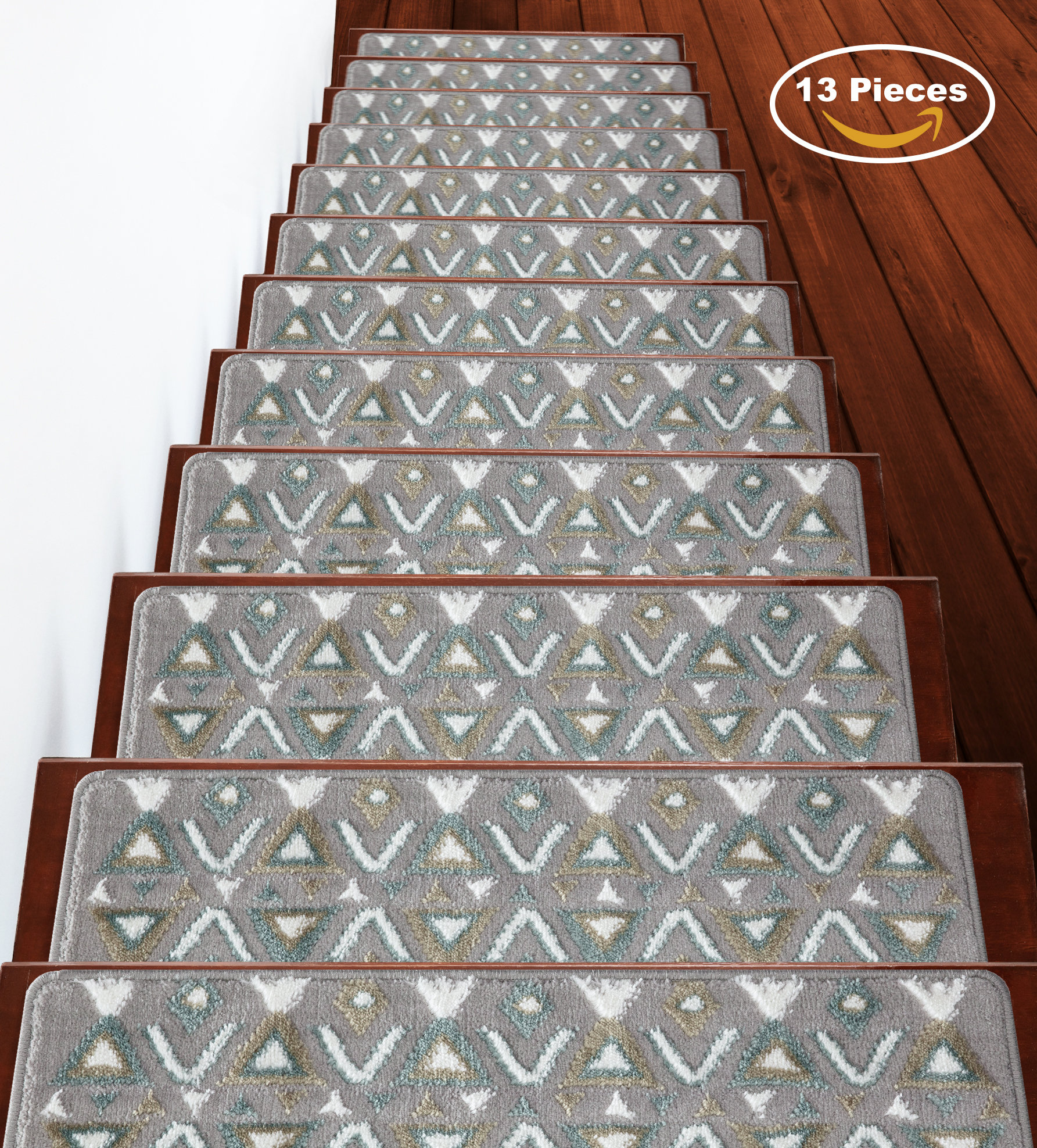 Union Rustic Augu Trellis Vibrant and Soft Stair Tread | Wayfair