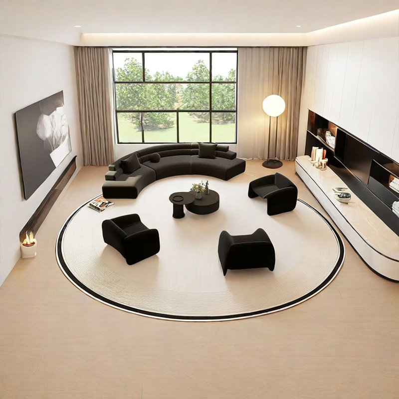 Walkoly Semi-circular arc corner sofa combination | Wayfair