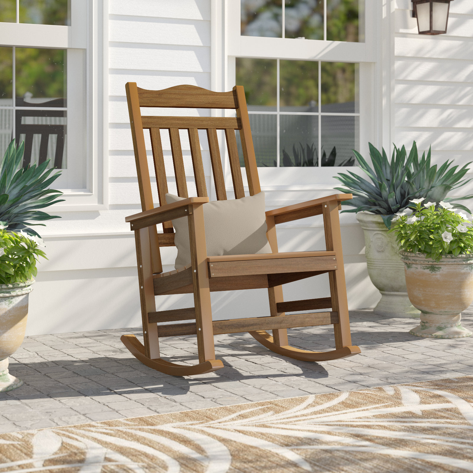 Lark Manor Allamon Stainless Steel Outdoor Rocker Chair & Reviews | Wayfair
