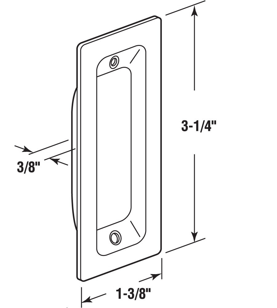 Prime-Line 3 in. Brass Oblong Closet Door Finger Pull | Wayfair