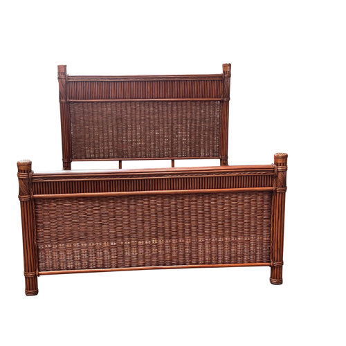 Darby Home Co Bahe Wicker/Rattan;Solid Wood Standard Bed | Wayfair