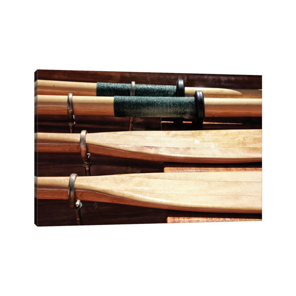 Latitude Run Wooden Oars by Savanah Plank - Wrapped Canvas Print ...