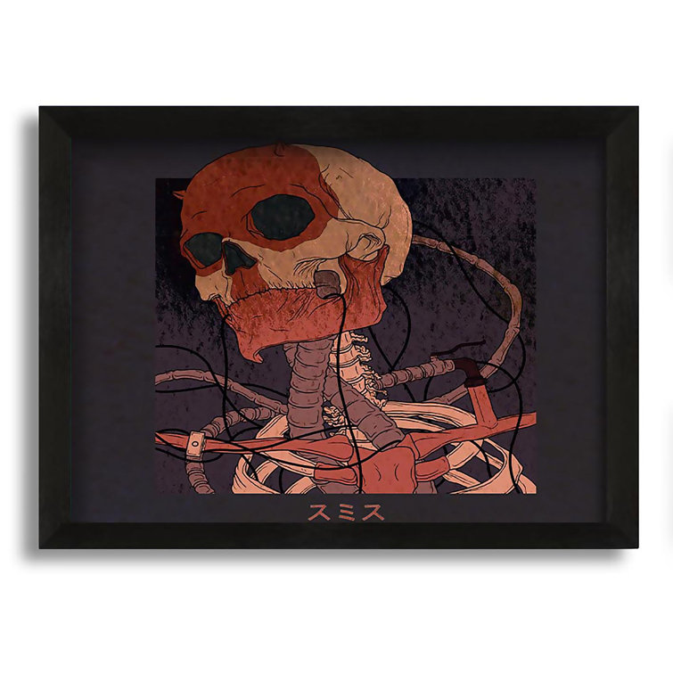 Happy Larry Japanese Skeleton - Picture Frame Graphic Art on Canvas ...