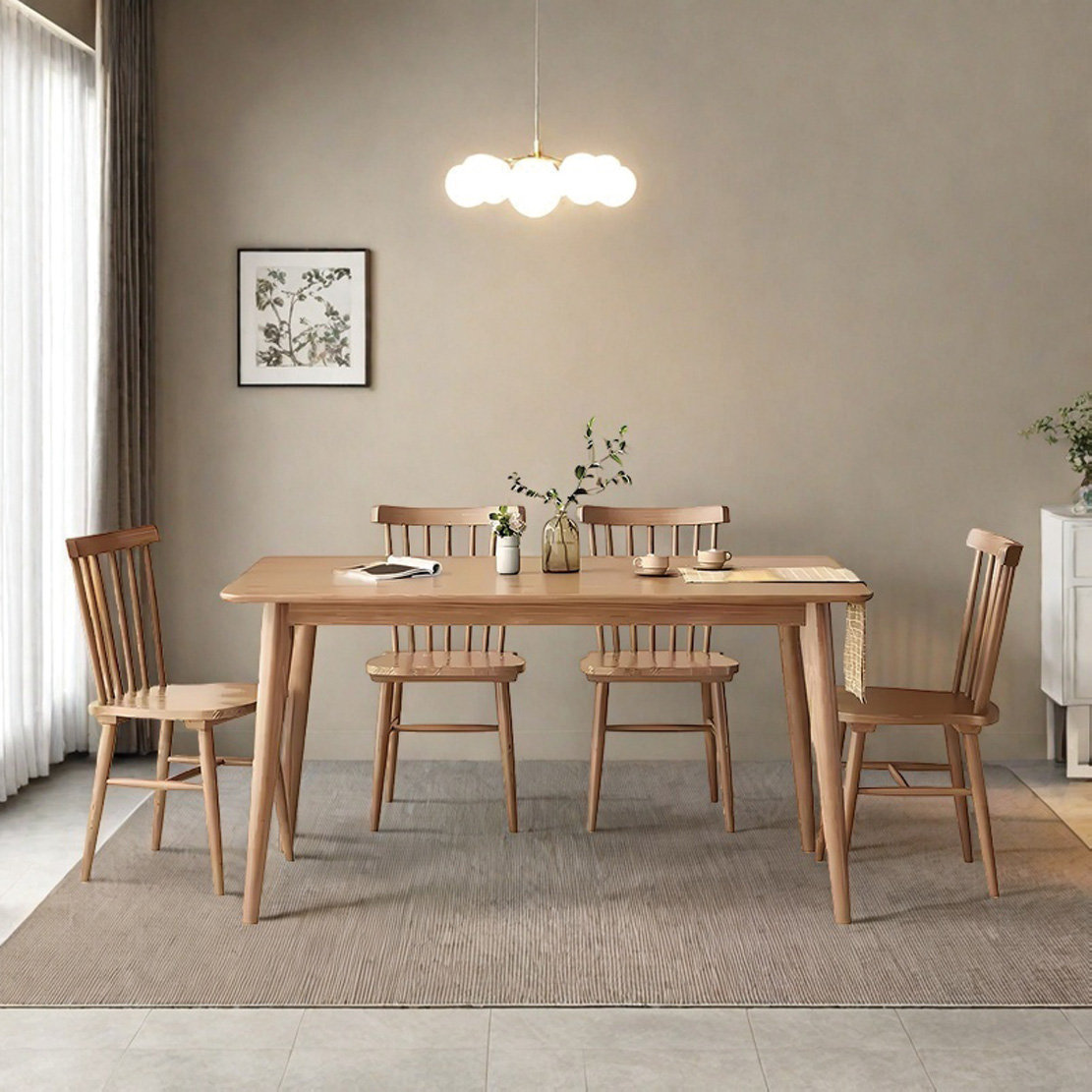 Waagy Elegant solid wood table set | Wayfair