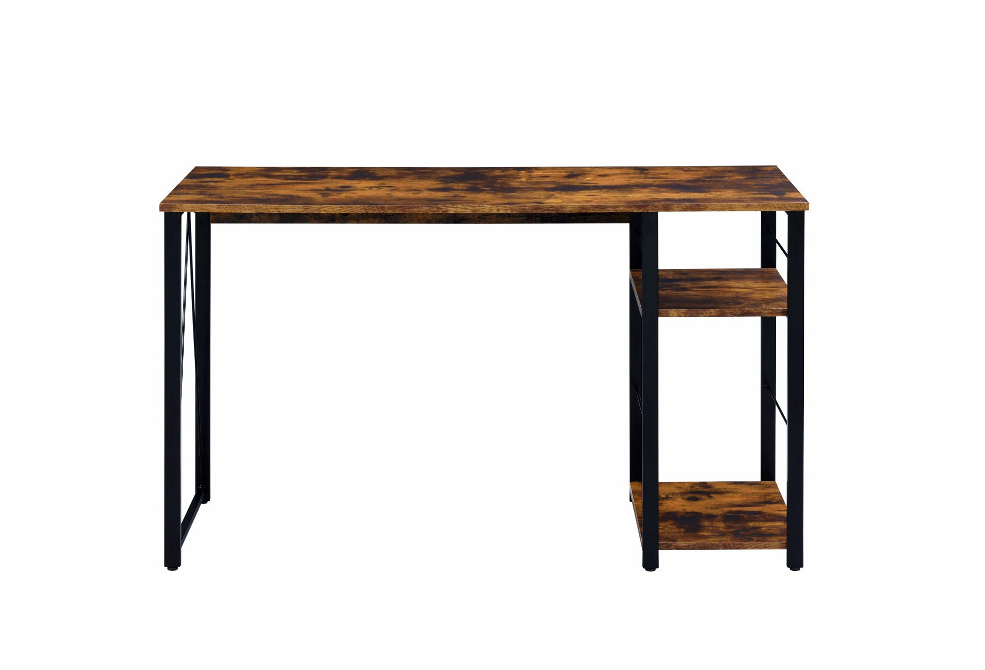 Ebern Designs Writing Desk, Rectangle Office Desk With 2 Tier Open ...