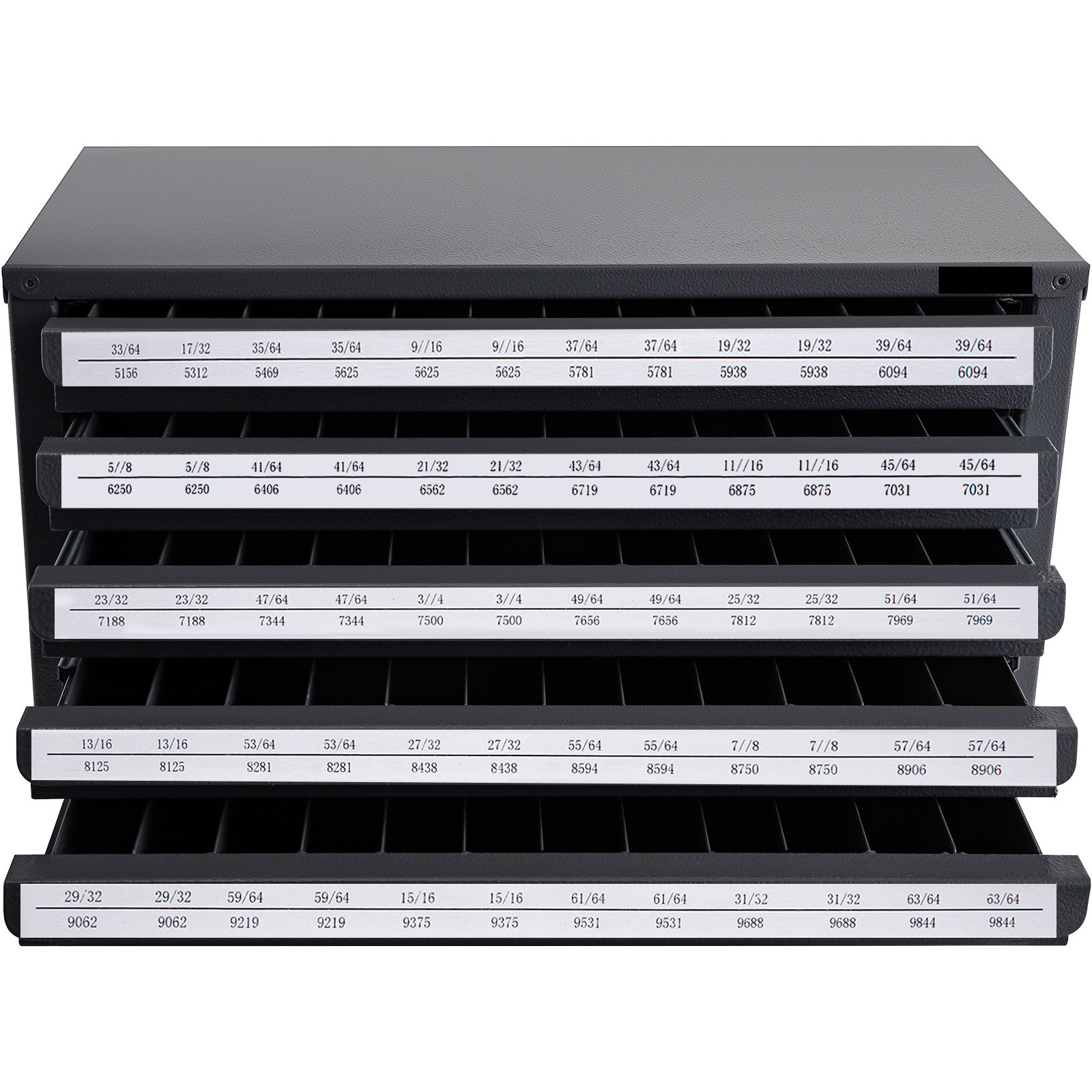 WFX Utility™ Drill Bit Dispenser Cabinet, Five-Drawer Drill Bit ...