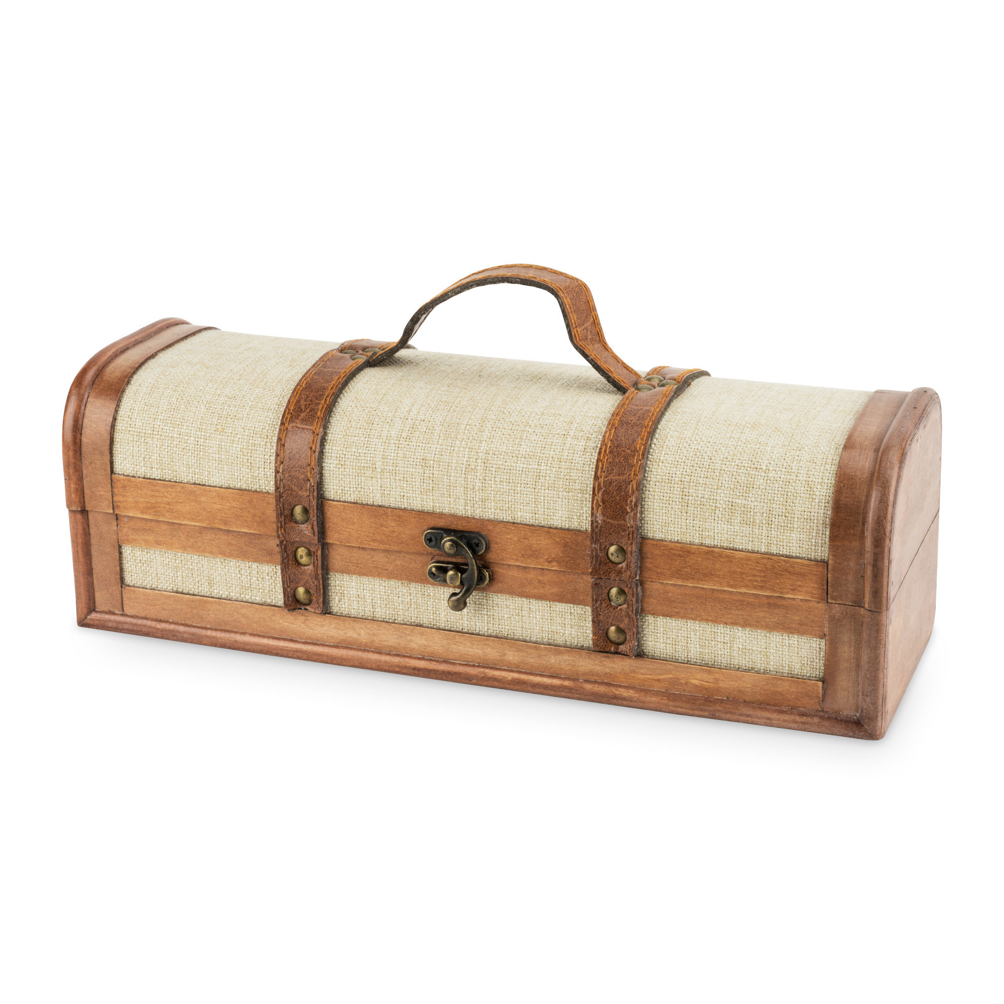 Twine One Bottle Vintage Striped Trunk Wine Box | Wayfair