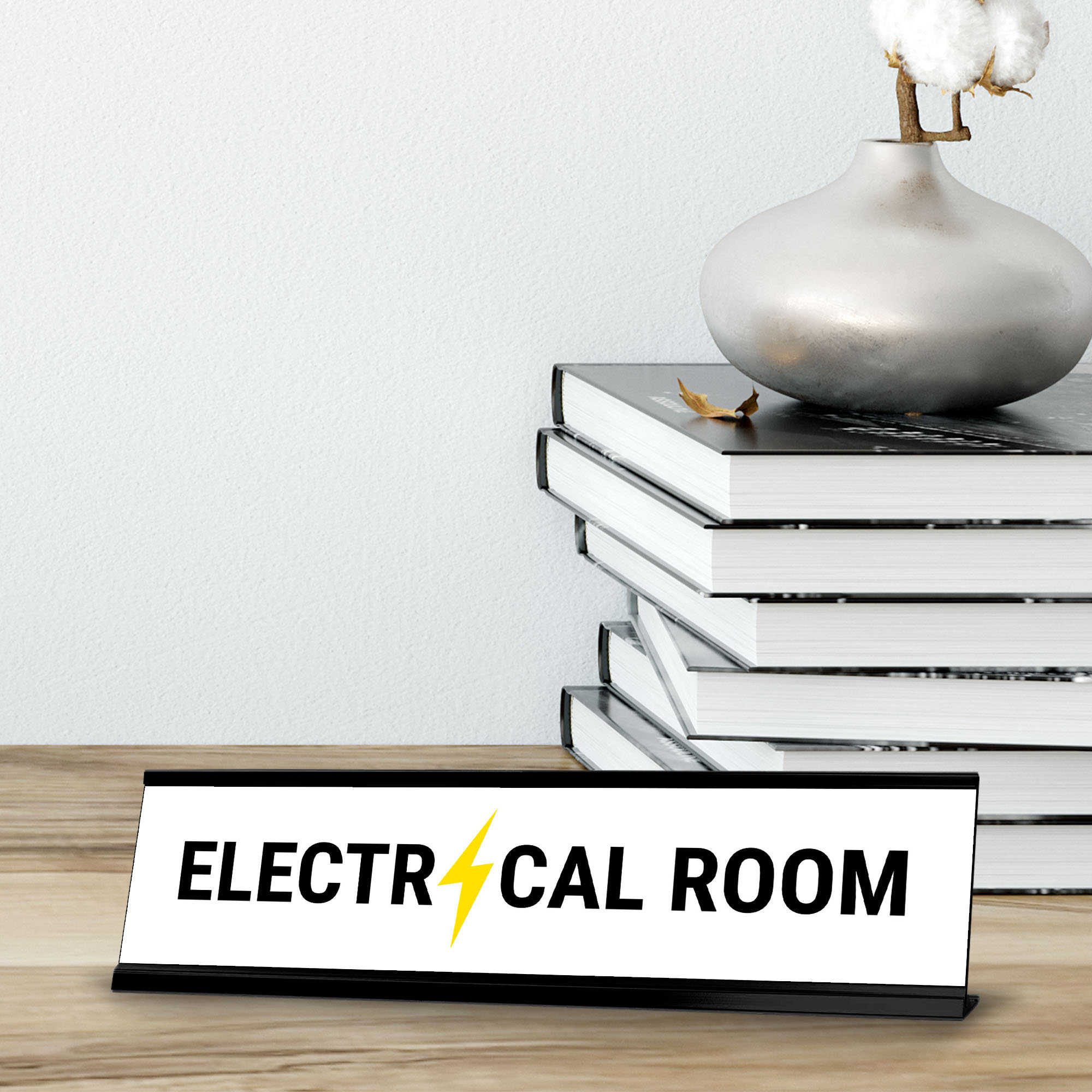 Signs ByLITA Electrical Room Lightning Desk Sign | Wayfair