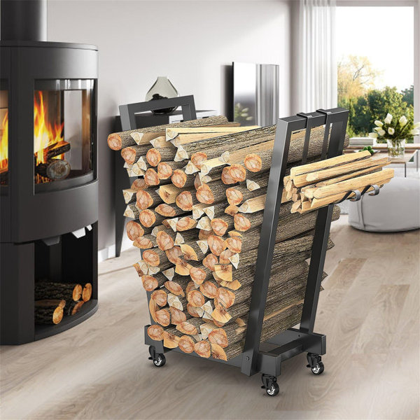 17 Stories Belaire 16.93'' W Metal Log Rack | Wayfair
