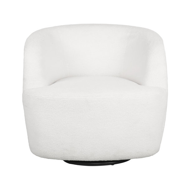 Wade Logan® Bodhe 32.75 inches Wide Boucle Swivel Barrel Chair ...