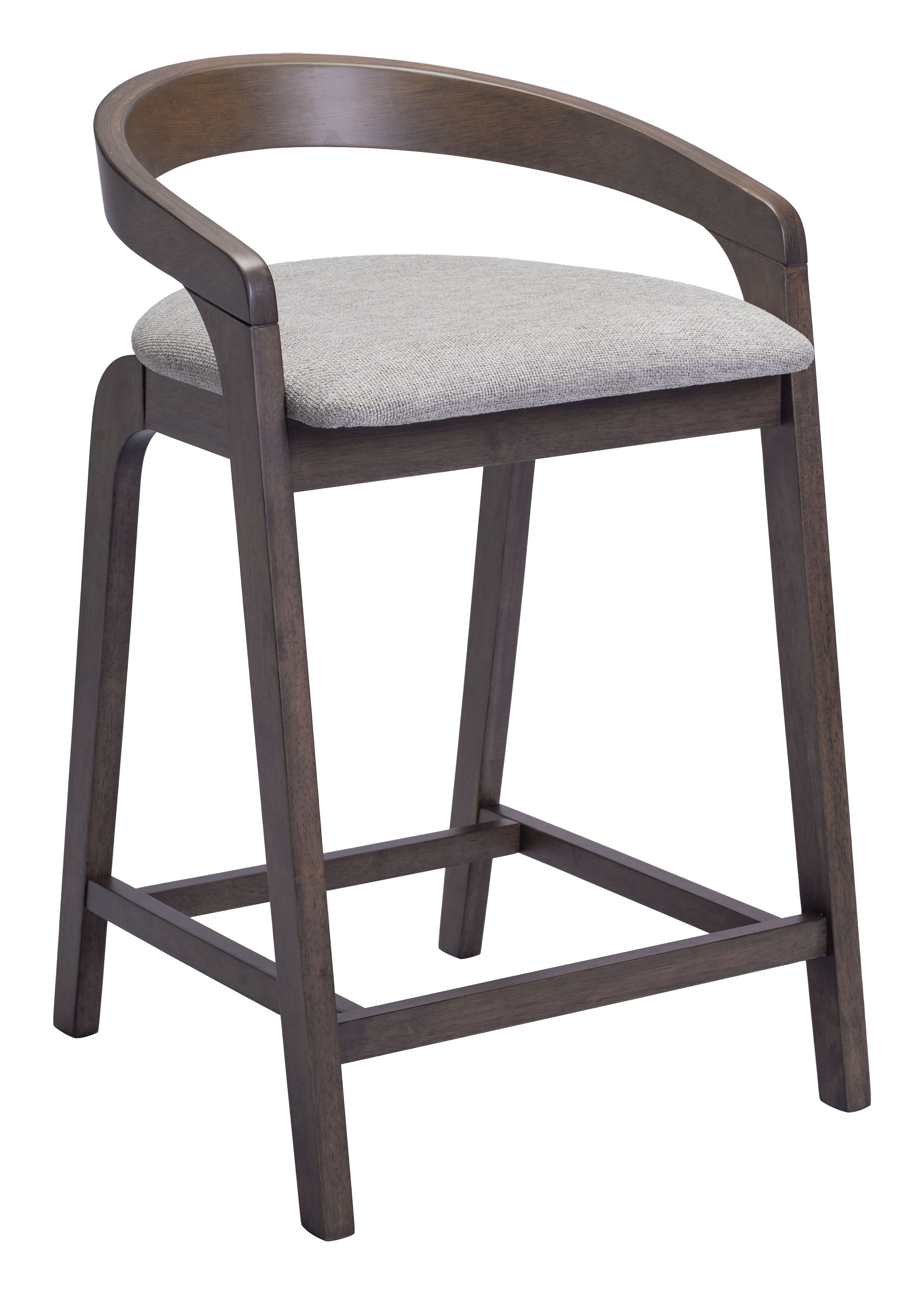 Corrigan Studio® Troy Counter Stool Dove Gray & Espresso | Wayfair