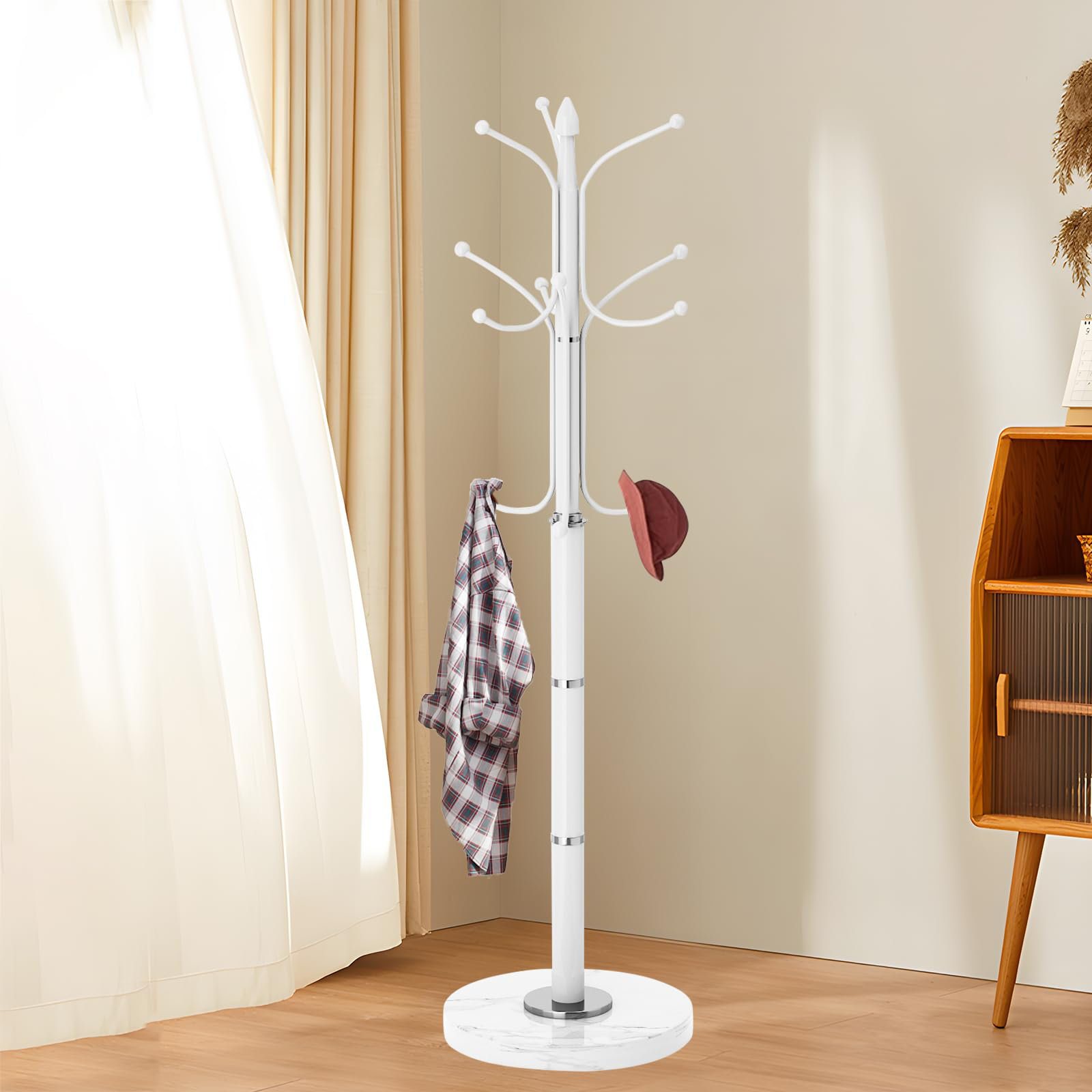 Lark Manor Metal Coat Rack Stand, Modern Freestanding Coat Rack With ...