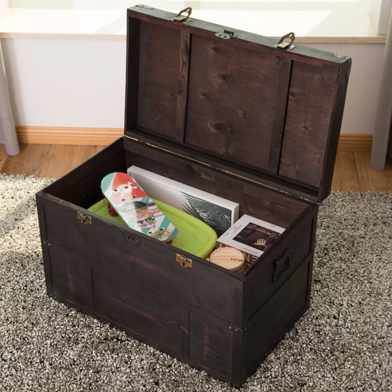 World Menagerie Leor Wooden Steamer Trunk & Reviews | Wayfair