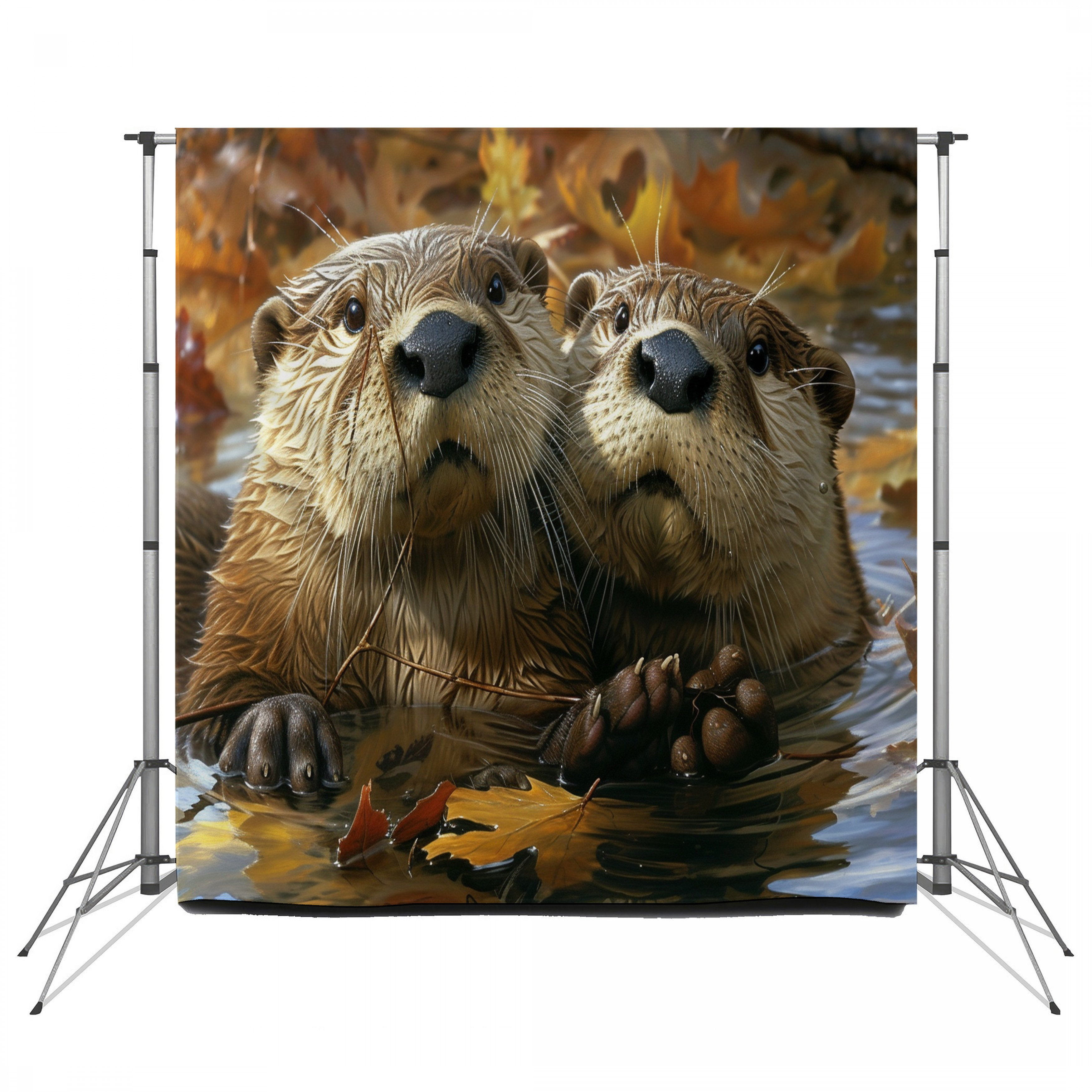 VisionDecor Otters Backdrop Wildlife Large Eclectic Photo Backdrop ...