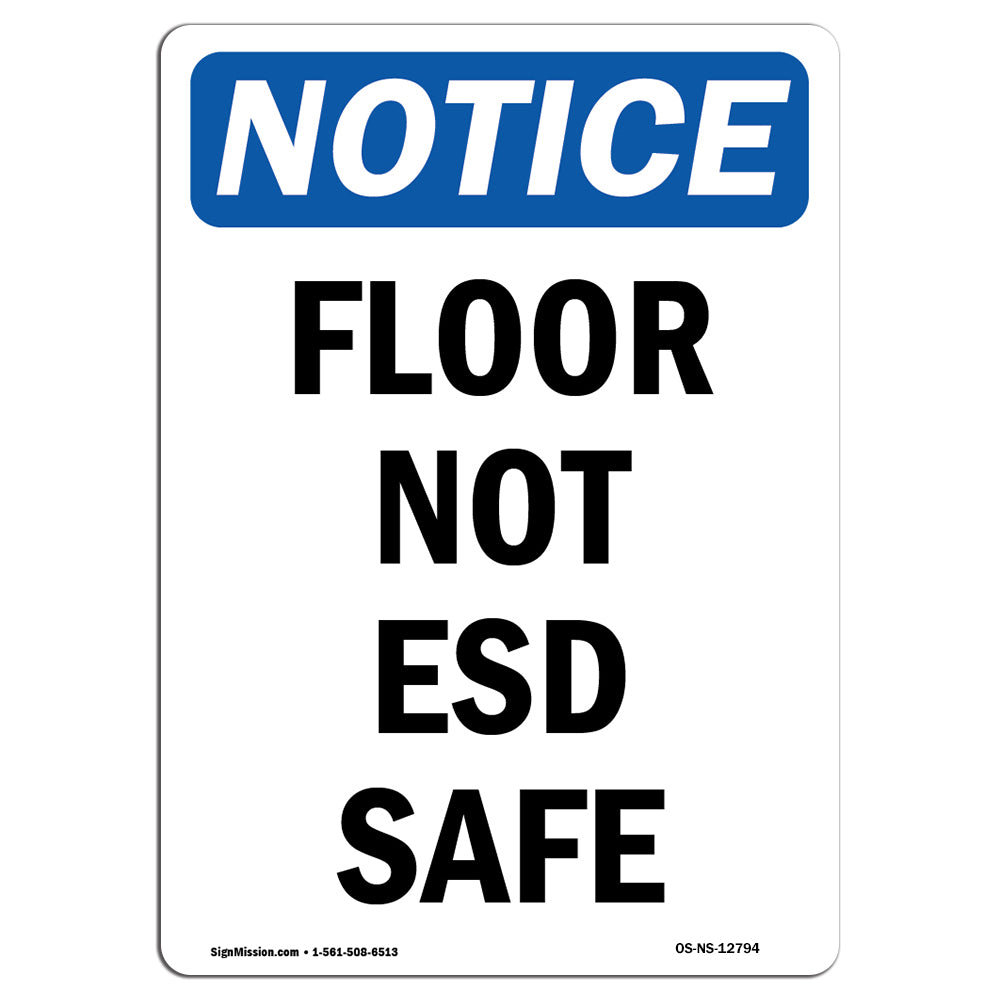 SignMission Floor Not ESD Safe Sign | Wayfair