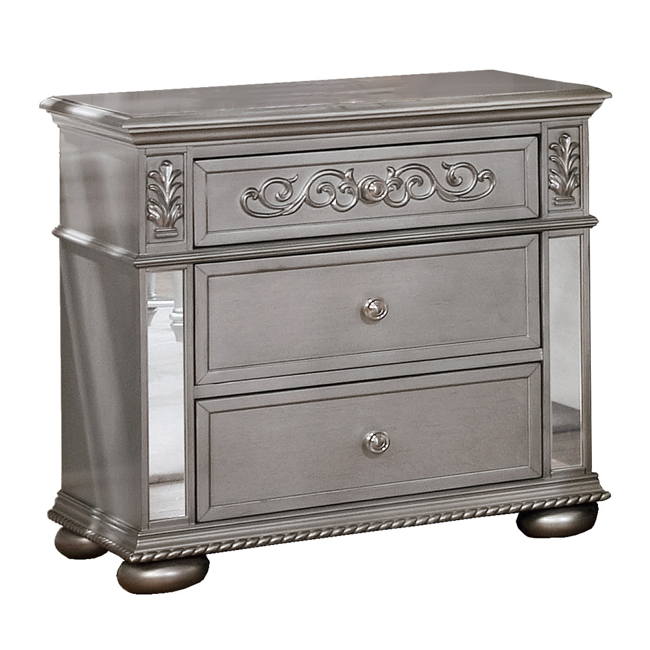 Rosdorf Park Nicolasa 3 Drawer Nightstand & Reviews | Wayfair
