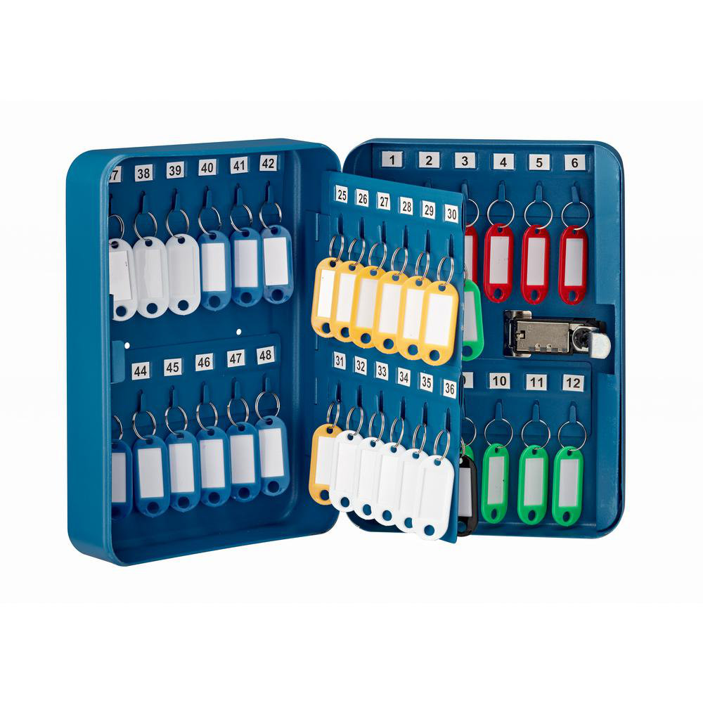 AdirOffice 48 Key Steel Secure Key Cabinet with Combination Lock ...