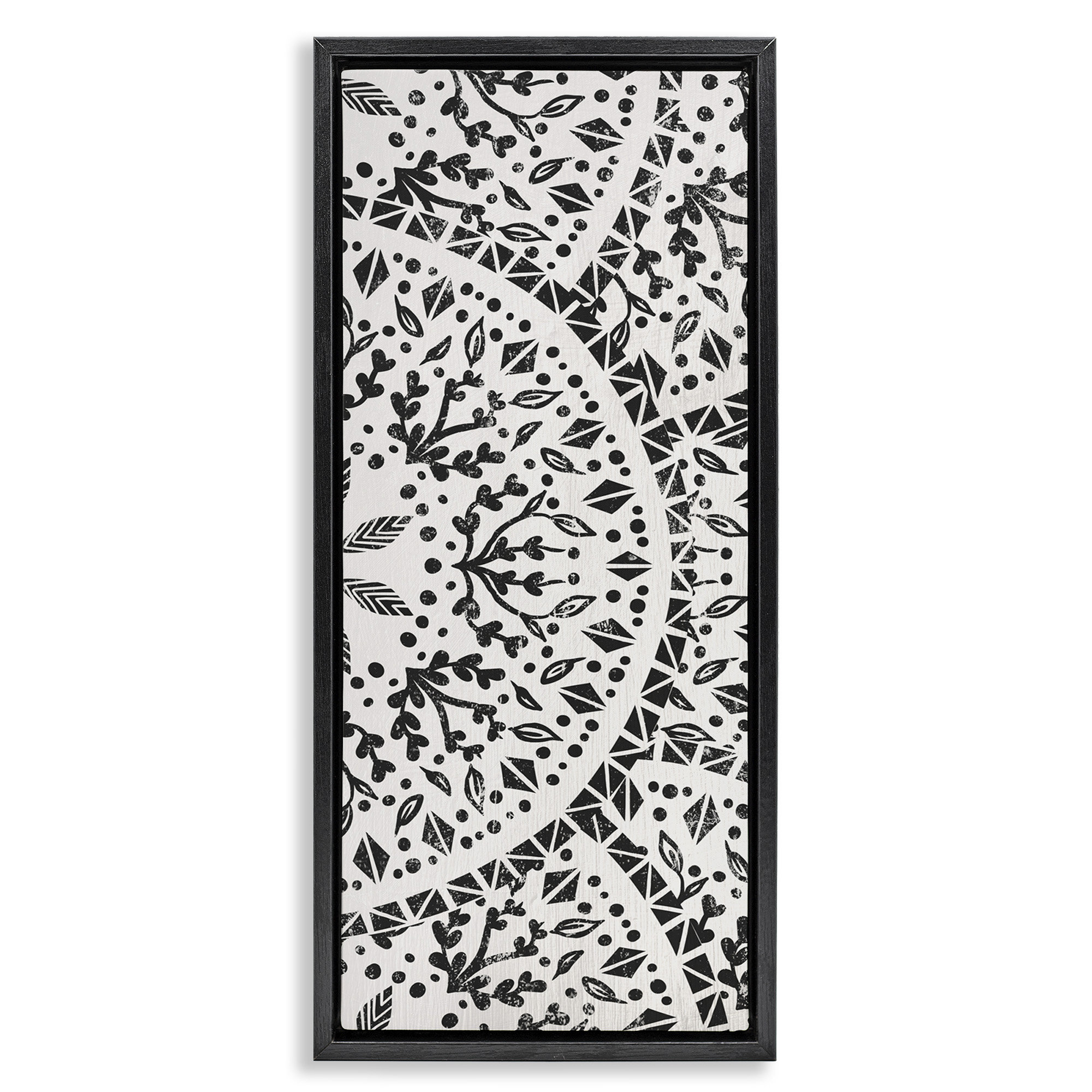 Lark Manor™ Boho Fractal Pattern Study Framed Floater Canvas Wall Art ...