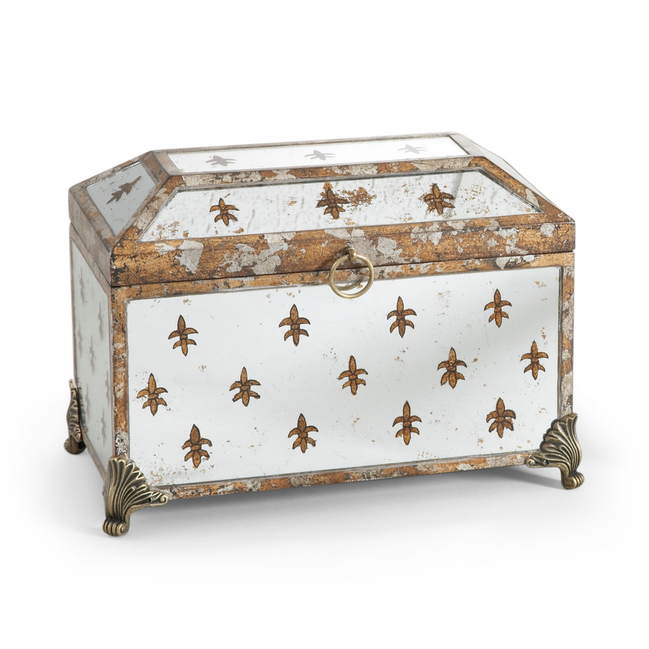 Chelsea House Fleur De Lis Mirror Decorative Box | Wayfair