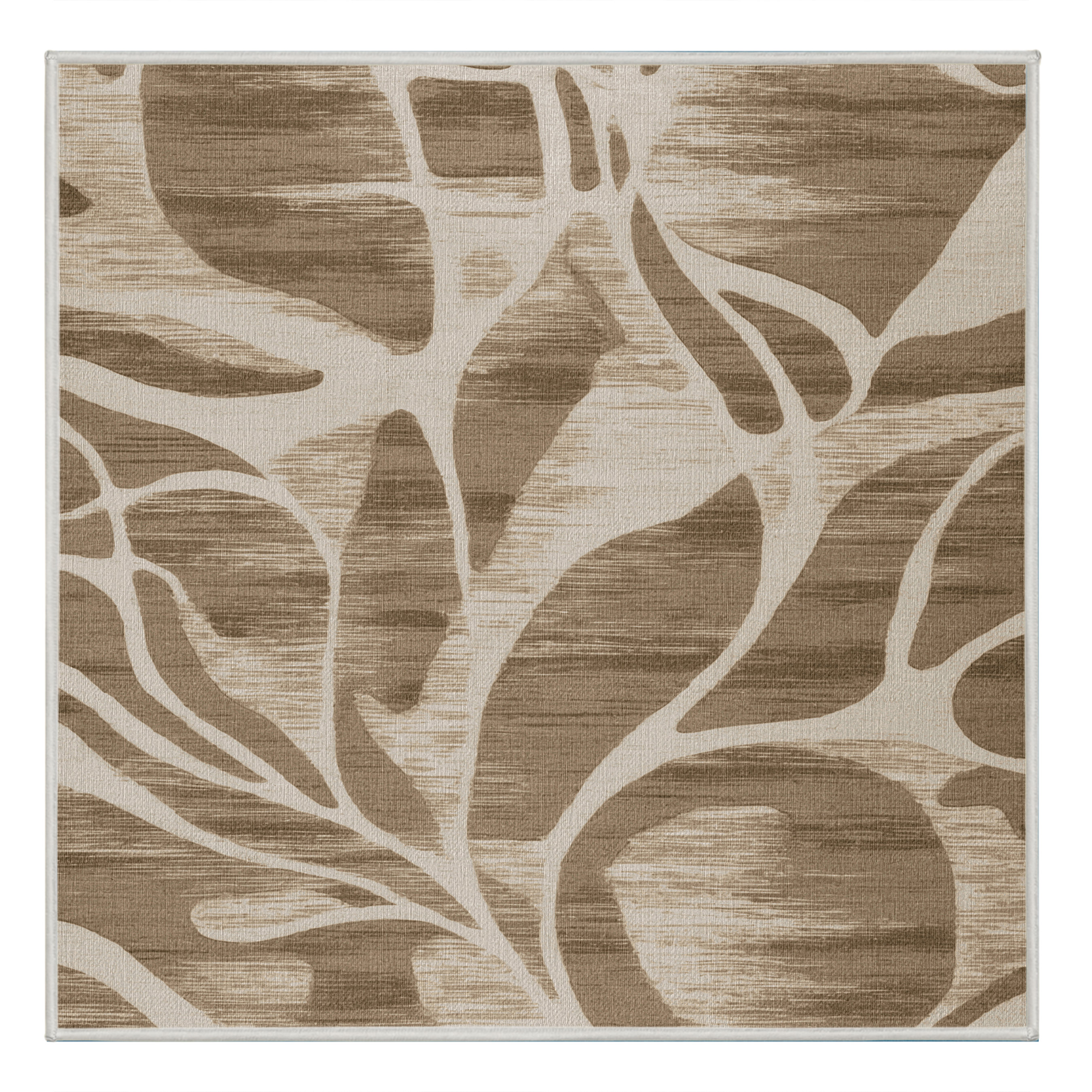 Latitude Run® Machine Washable Abstract Beige Area Rug | Wayfair