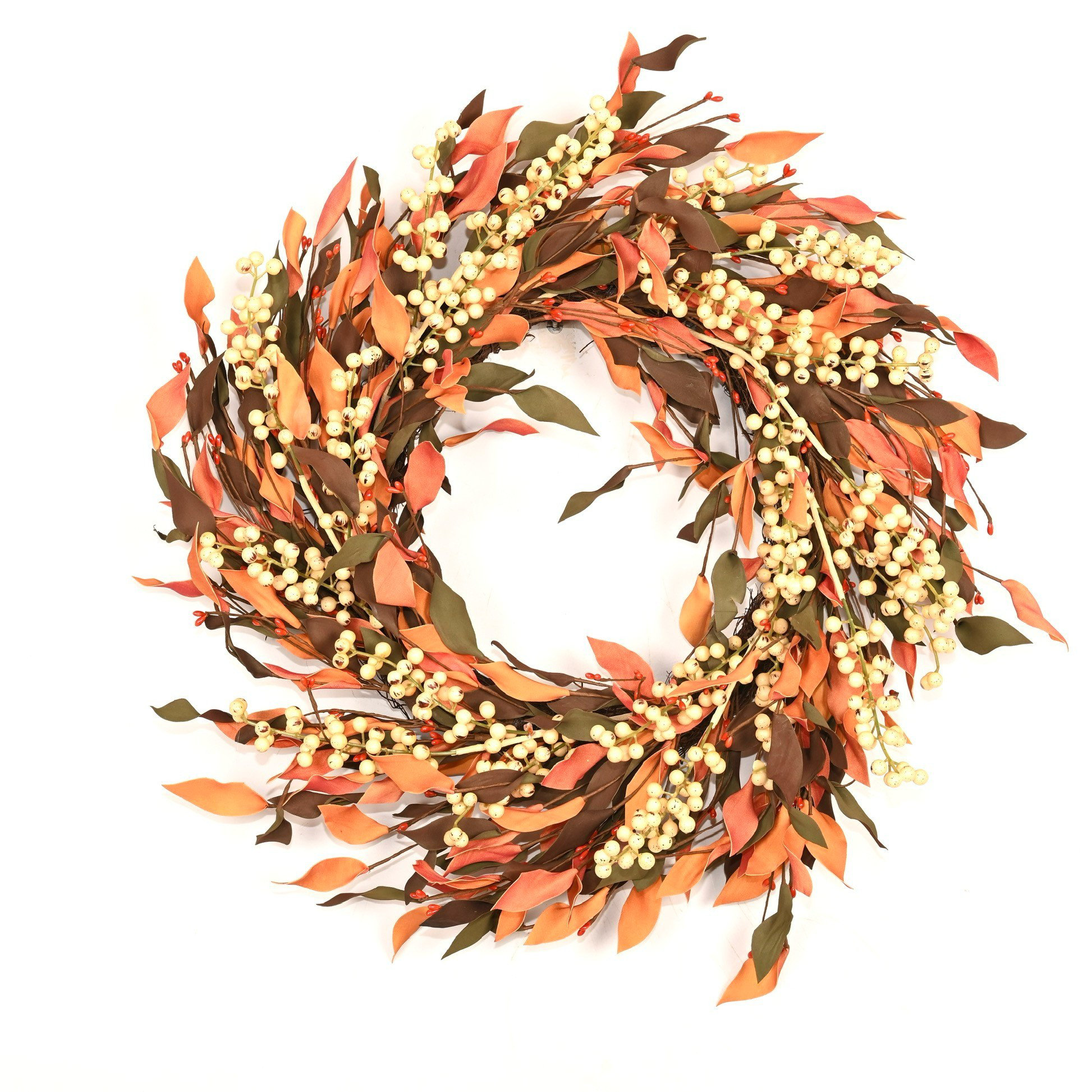 Primrue 24" Artificial Farmhouse Fall Harvest Thanksgiving Day Foliage ...