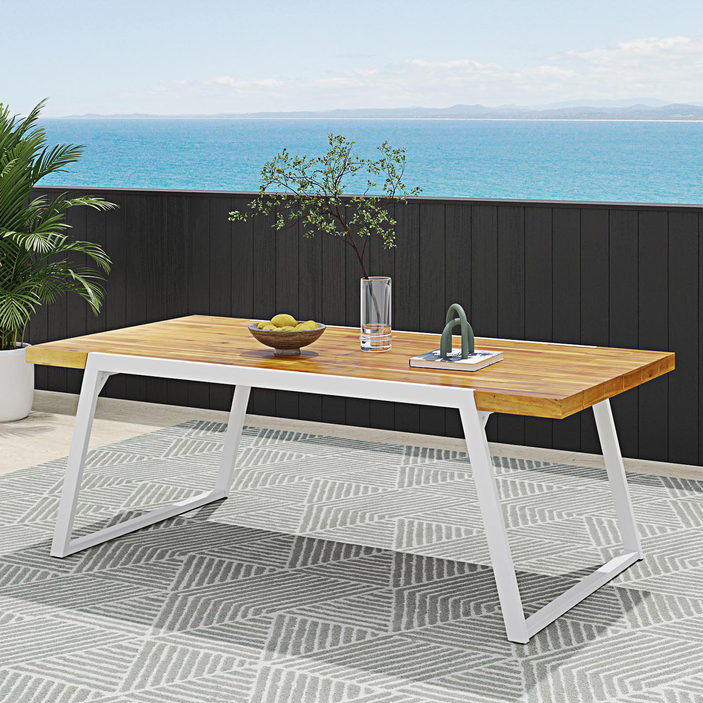 Ebern Designs Modern Slat Design Dining Table - Wayfair Canada