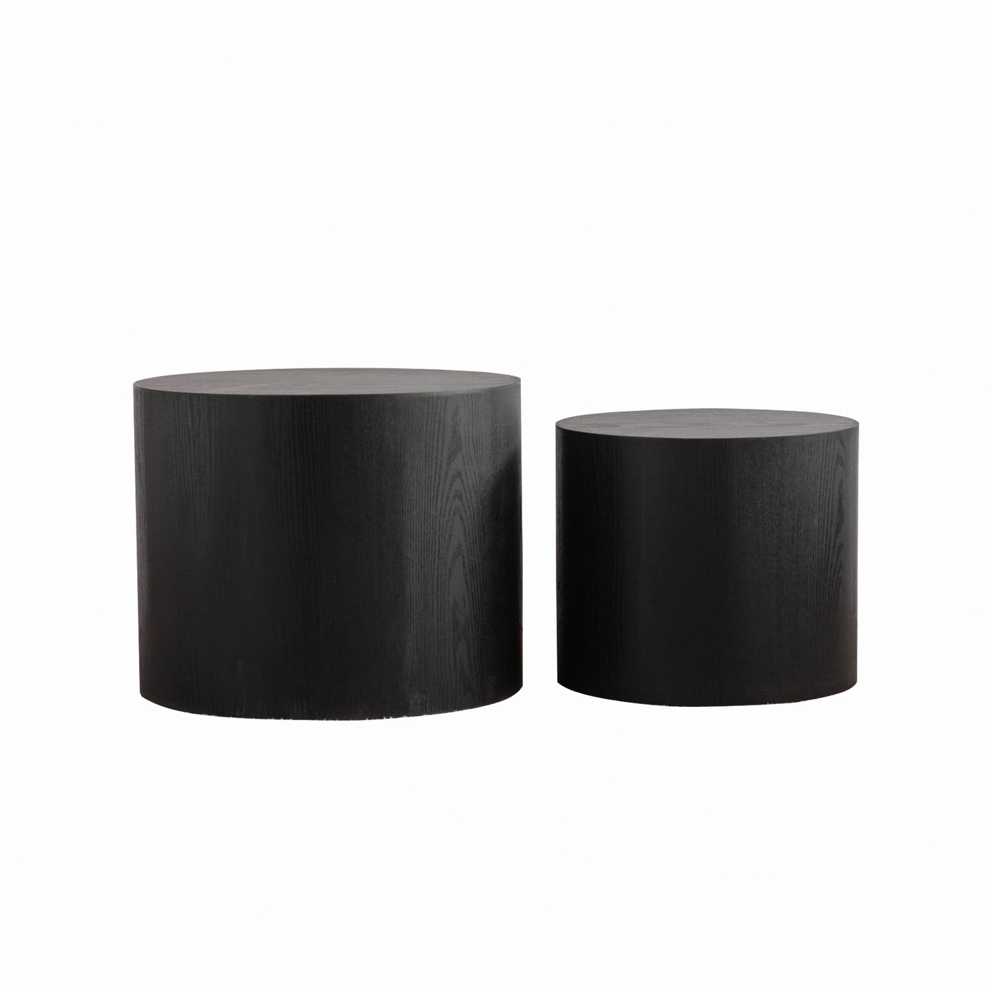 George Oliver Nesting Coffee Table Set Of 2 Round Wooden Coffee Tables ...
