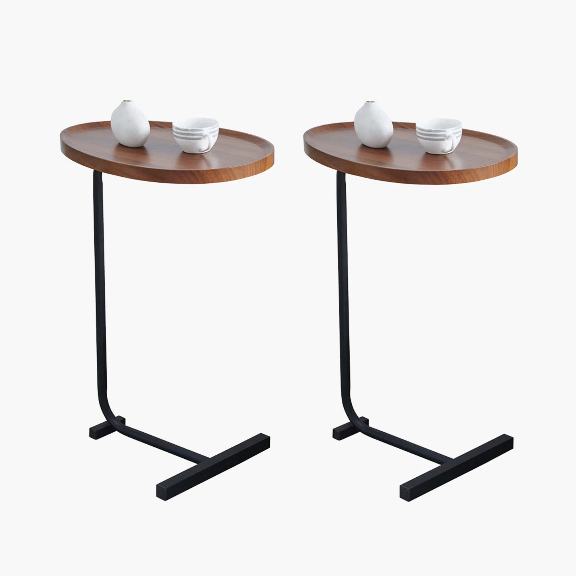 Ebern Designs 2-pieces C-shaped Side Table | Wayfair