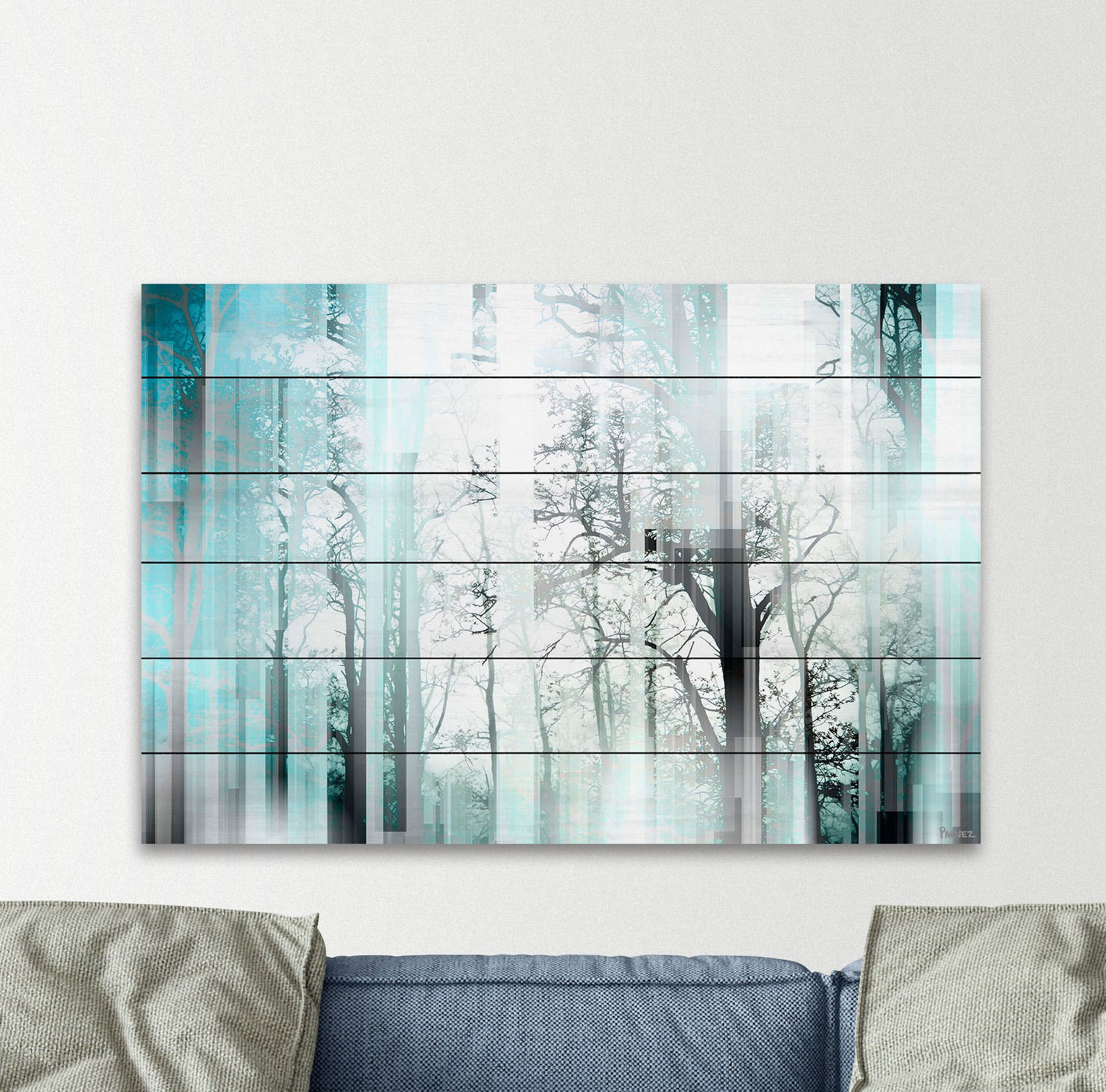 Parvez Taj 'Wild Trees' by Parvez Taj Painting Print on White Wood ...