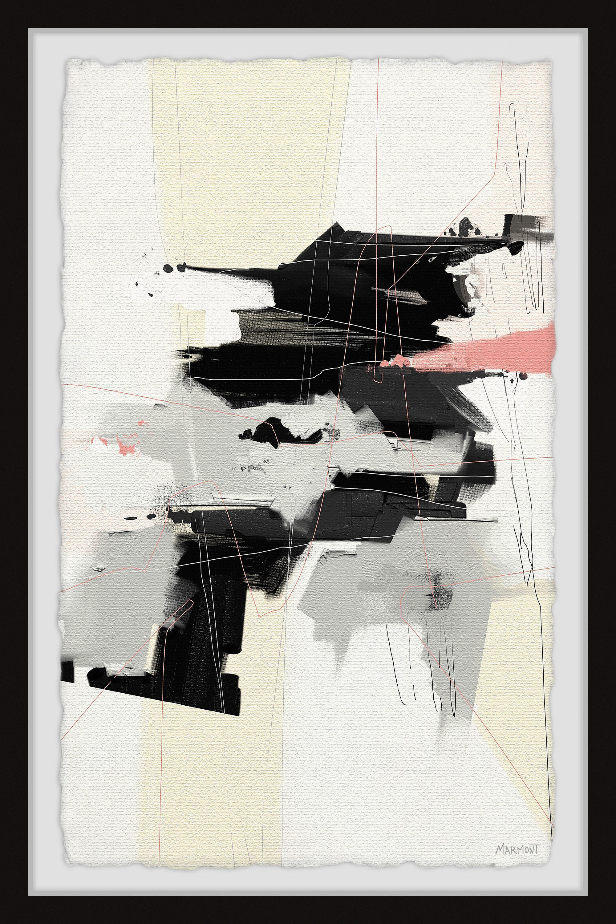 Wrought Studio™ Unrecognizable Shapes - Picture Frame Painting | Wayfair