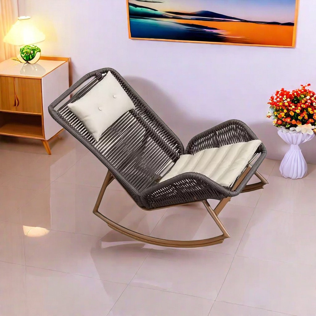 SUPROT The Elegant PU Rattan Rocking Chair Rocking Chair | Wayfair