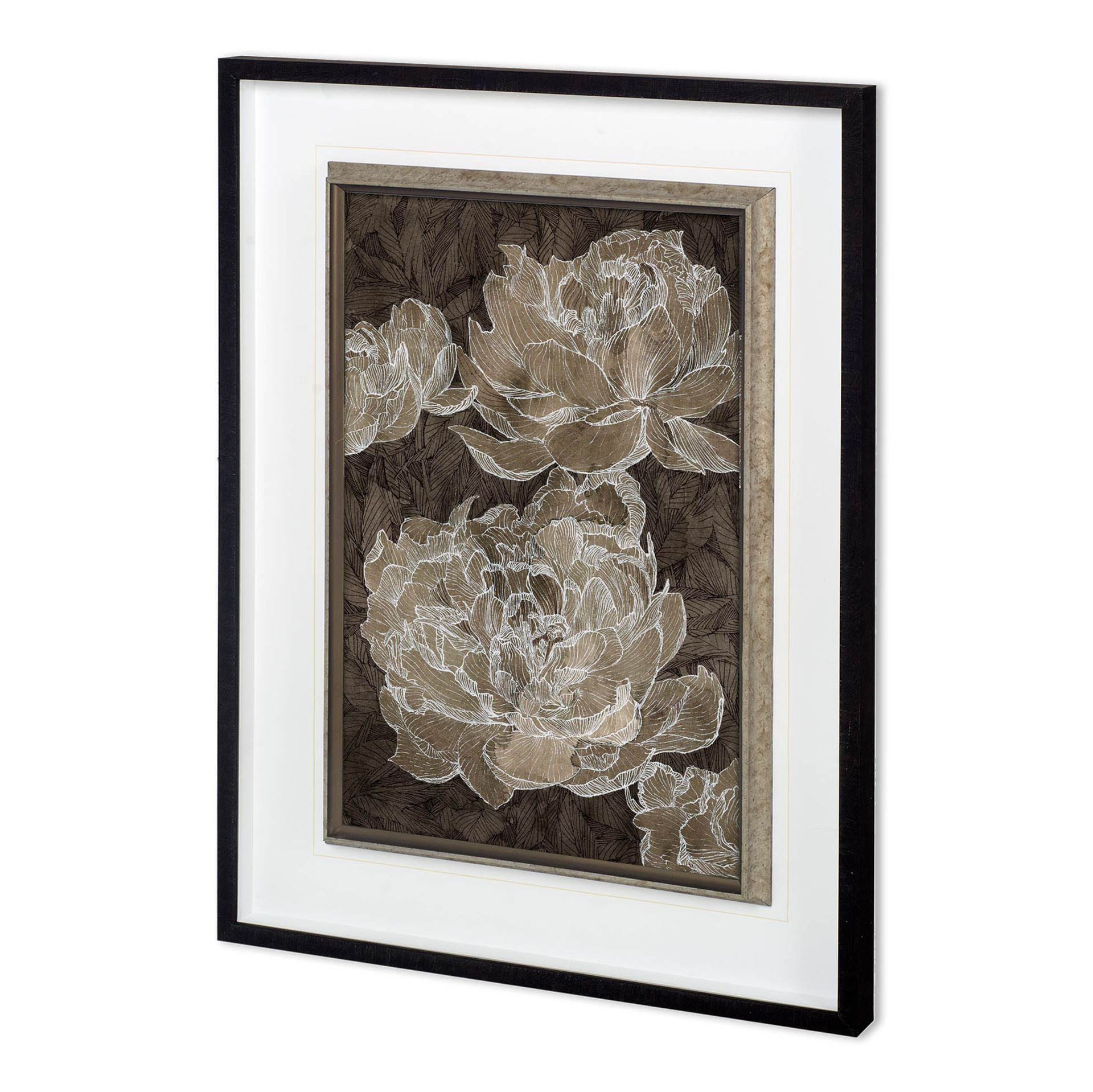Wildon Home® Weaved Peony II a Hand Embelished Textured Framed Art ...