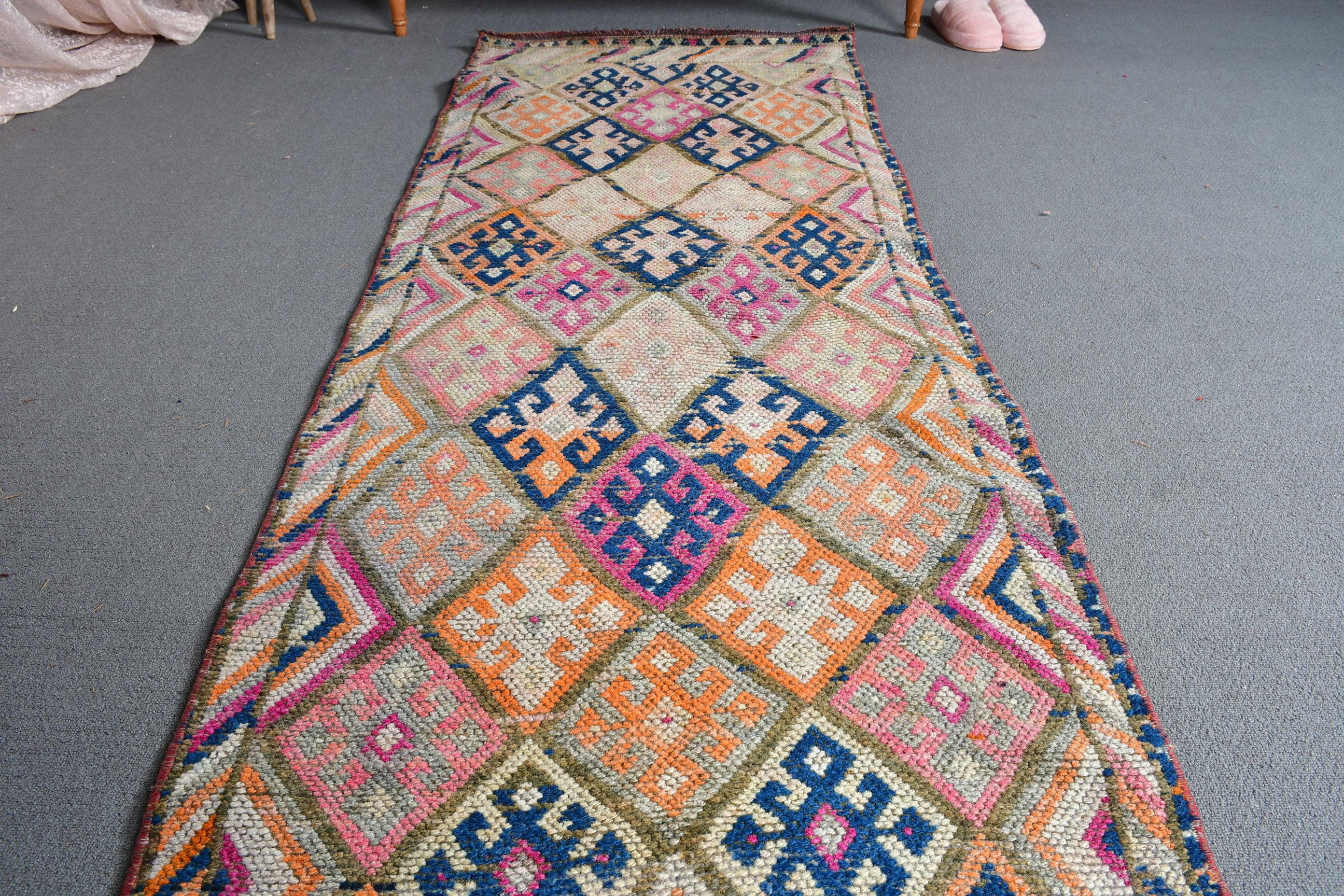 Bungalow Rose 31.1x121.3 Inch Bohemian Runner Rug, Orange Geometric Rug ...
