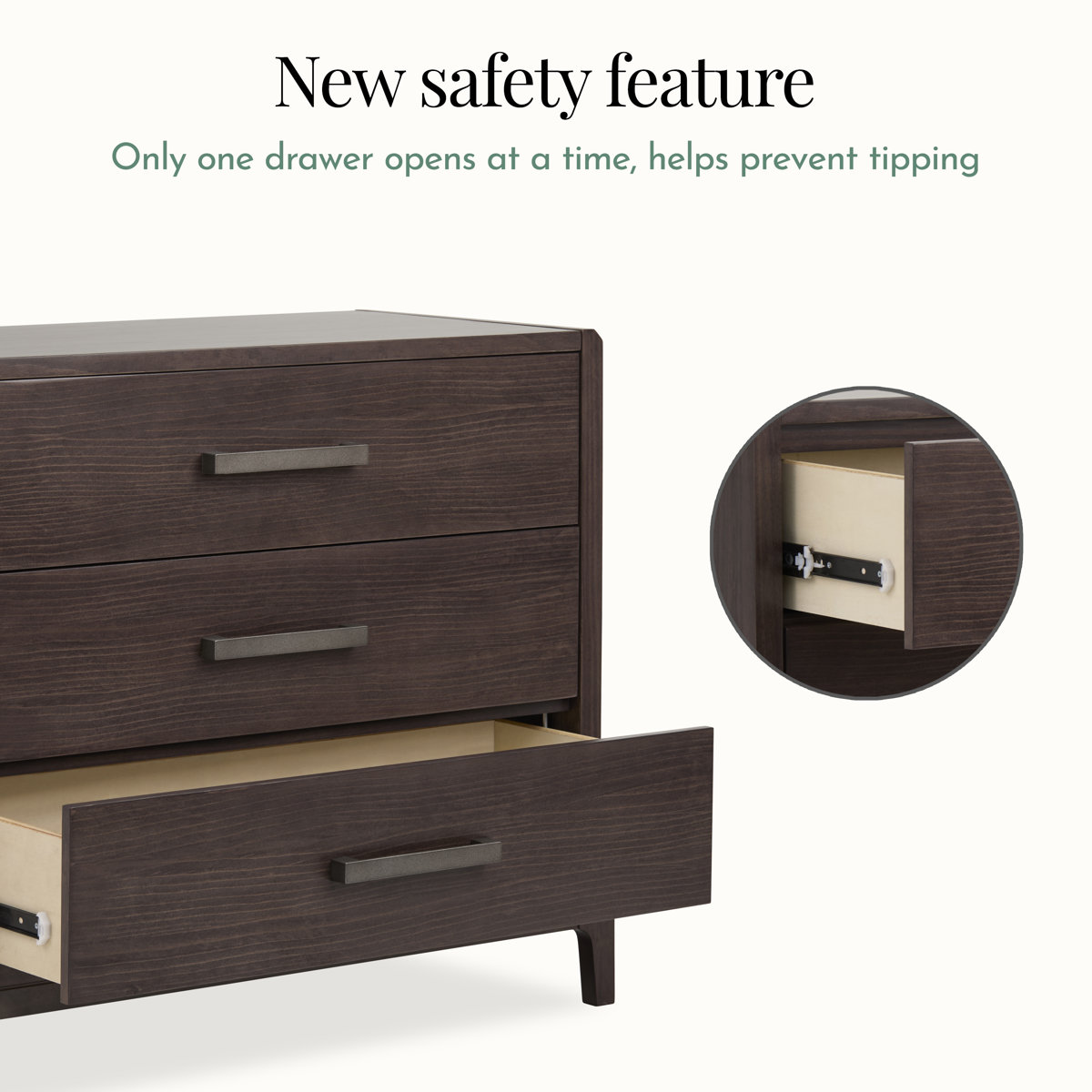 Evolur Atlas 3 Drawer Dresser With Change Topper | Wayfair