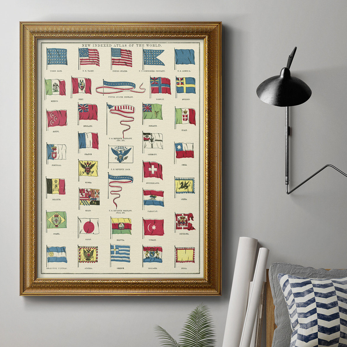 Trinx Flags Of All Nations I Premium Framed Canvas- Ready To Hang ...