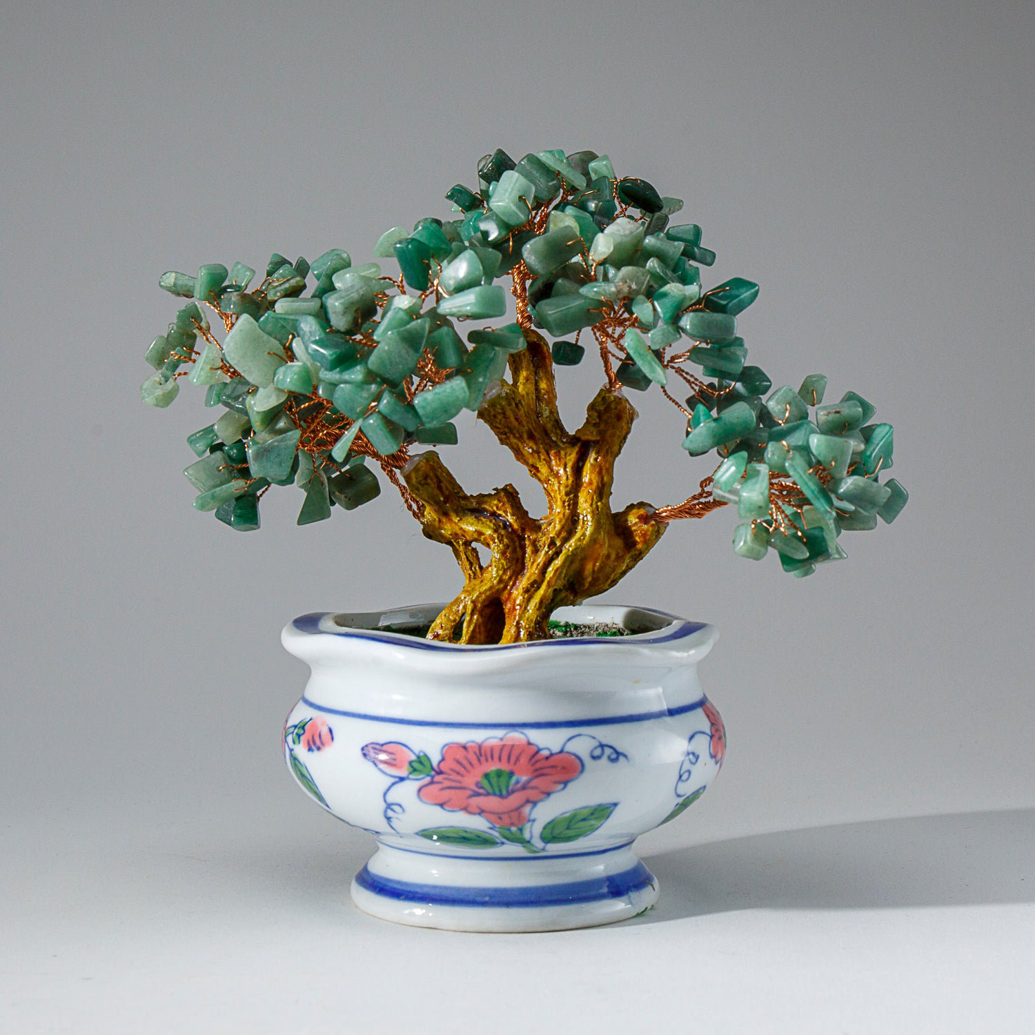 Astro Gallery of Gems Genuine Green Aventurine Gemstone Bonsai Tree in ...