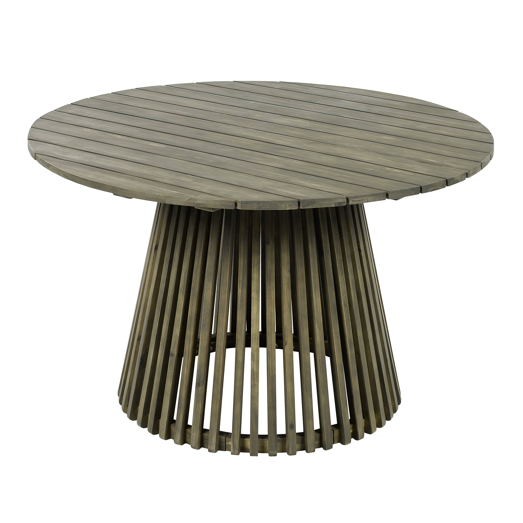 Latitude Run® 46.49 - Inch Extra Large Round Grey Wood Dining Table For ...