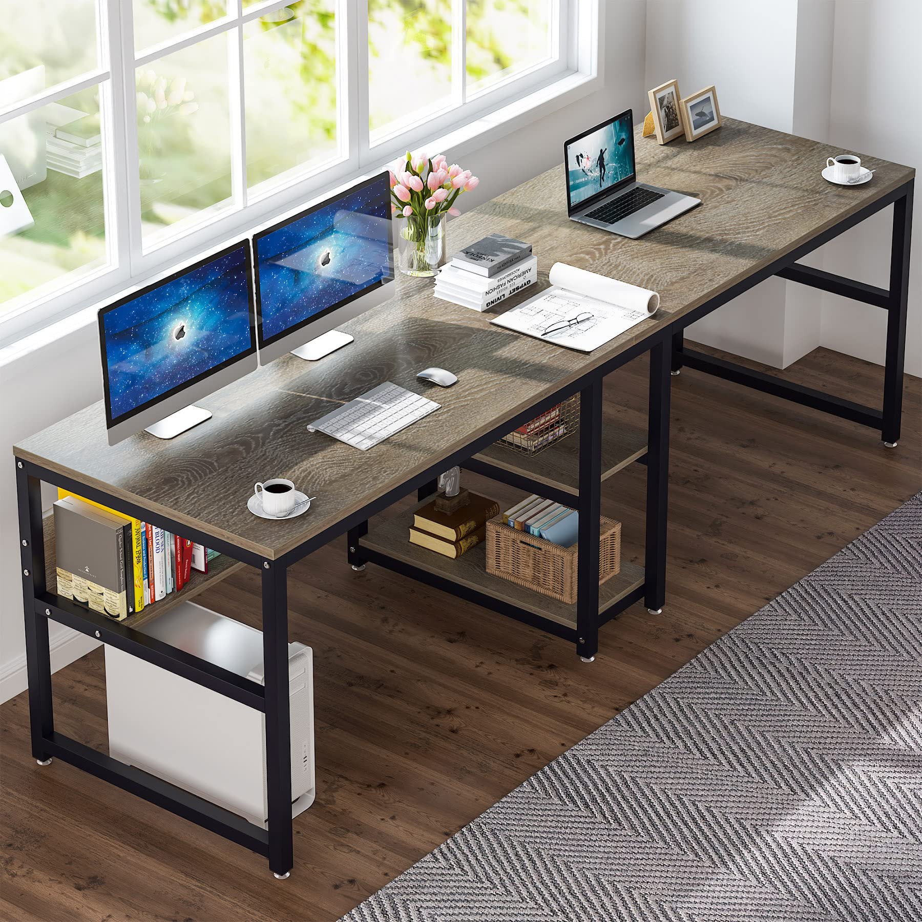 17 Stories Rigueiro Metal Base Computer Desk & Reviews | Wayfair