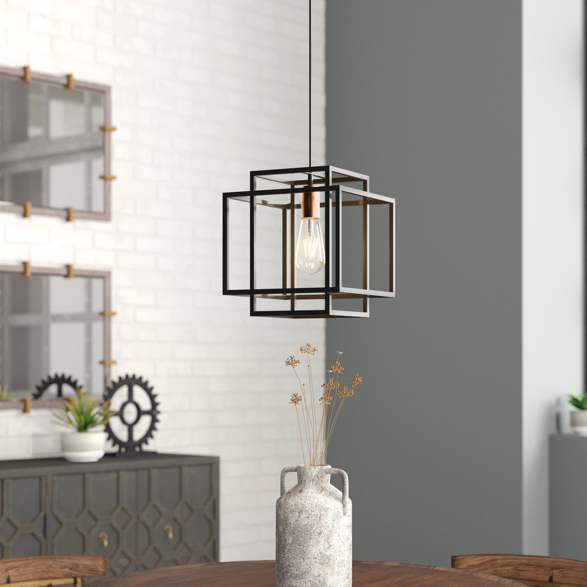 Mercury Row® Breen 1 - Light Single Square / Rectangle Pendant ...