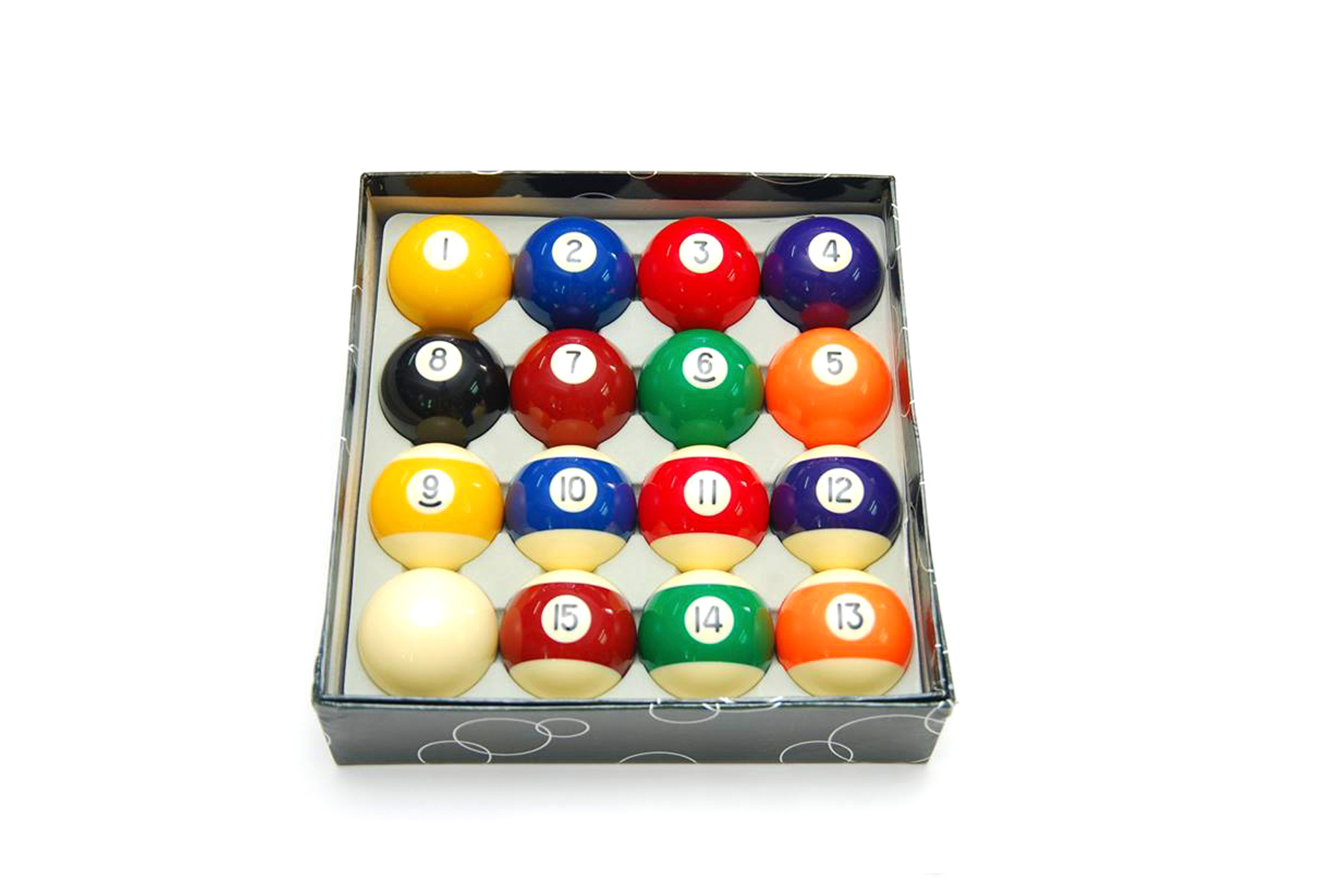 HAN'S DELTA Pool Table Billiard Ball Set - Regulation Size 2-1/4" Full ...