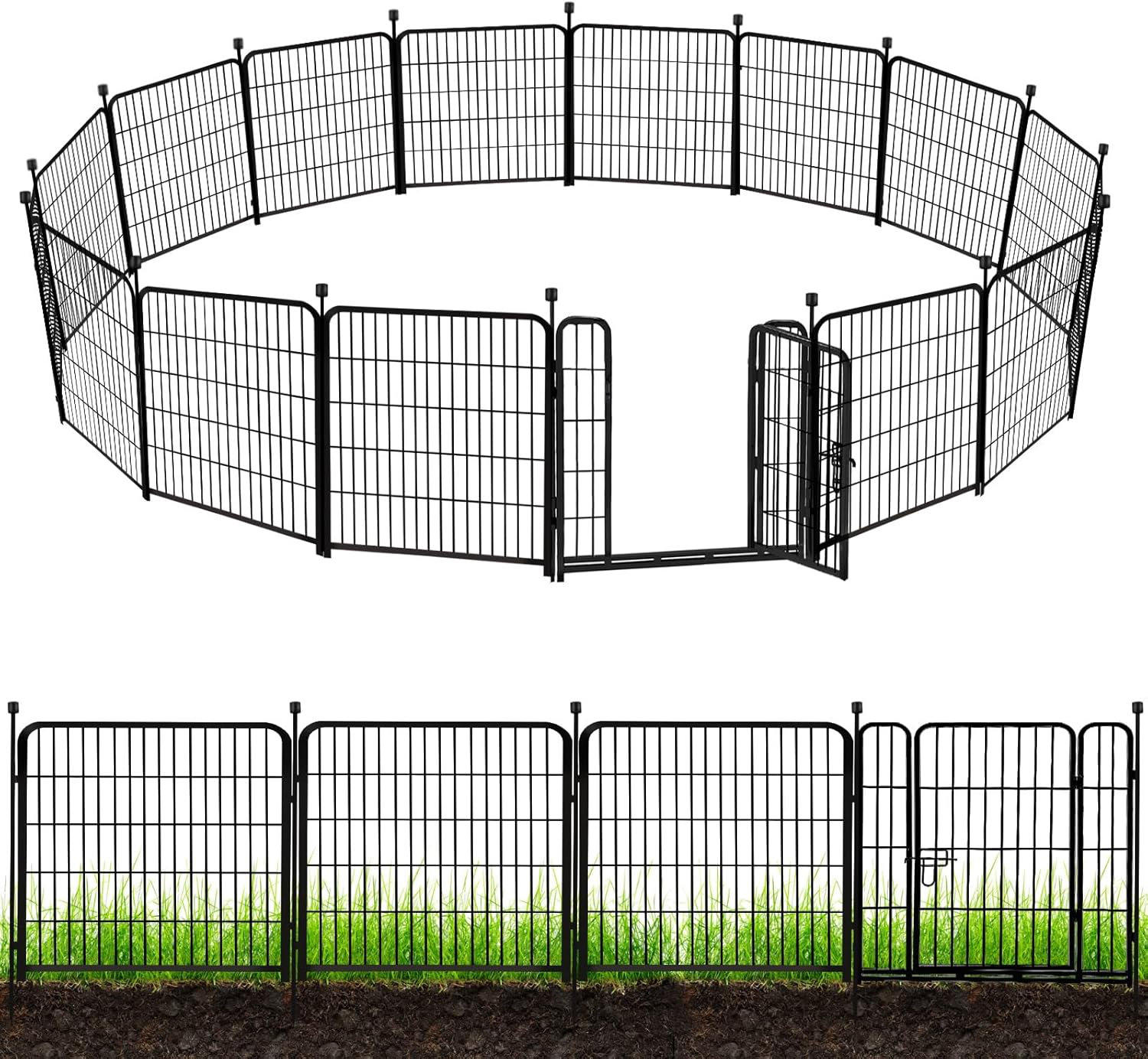 CONTIS 32In Anti-Rust Garden Border Fence – Interlocking Panels With ...