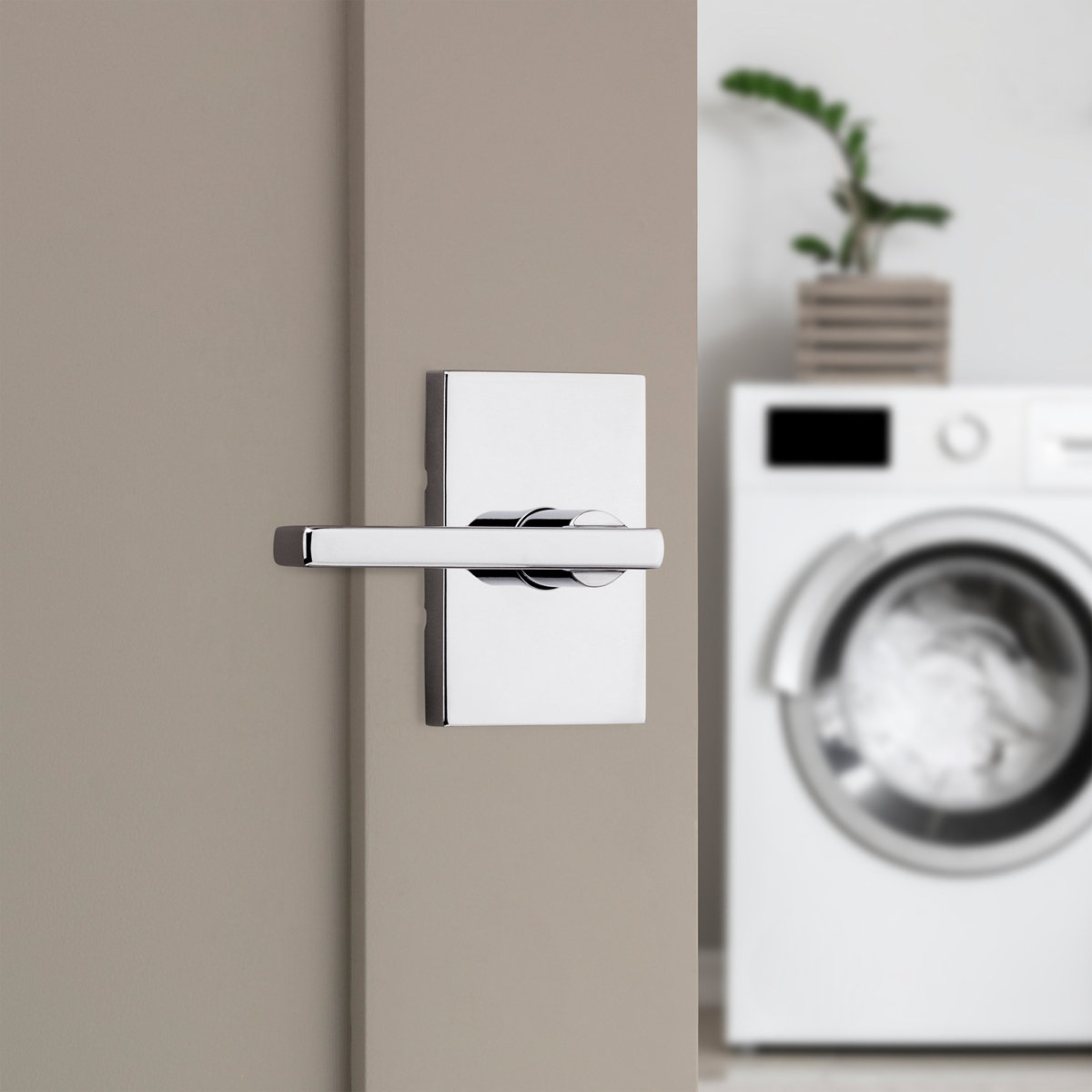 Kwikset Halifax Rectuangular Hall/Closet Lever in Polished Chrome | Wayfair