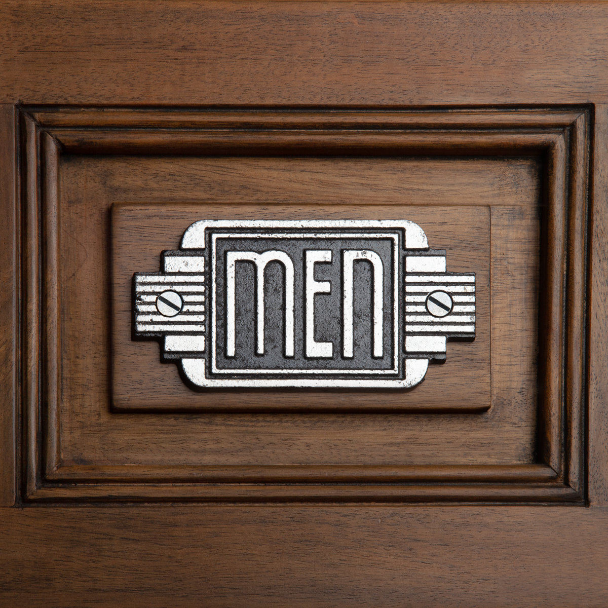 Design Toscano Streamlined Art Deco Men's Room Door Sign | Wayfair
