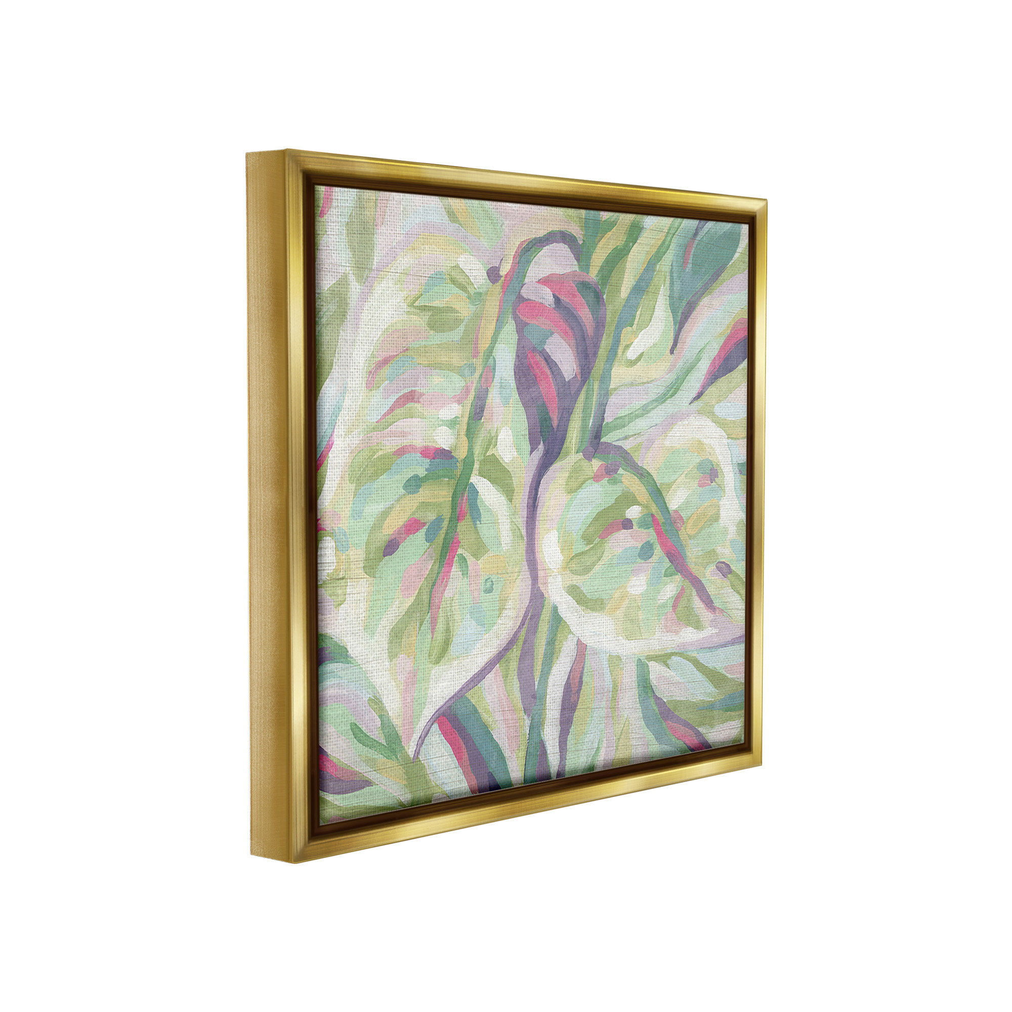 Red Barrel Studio® " Abstract Pastel Leaves Floater Frame " by June ...
