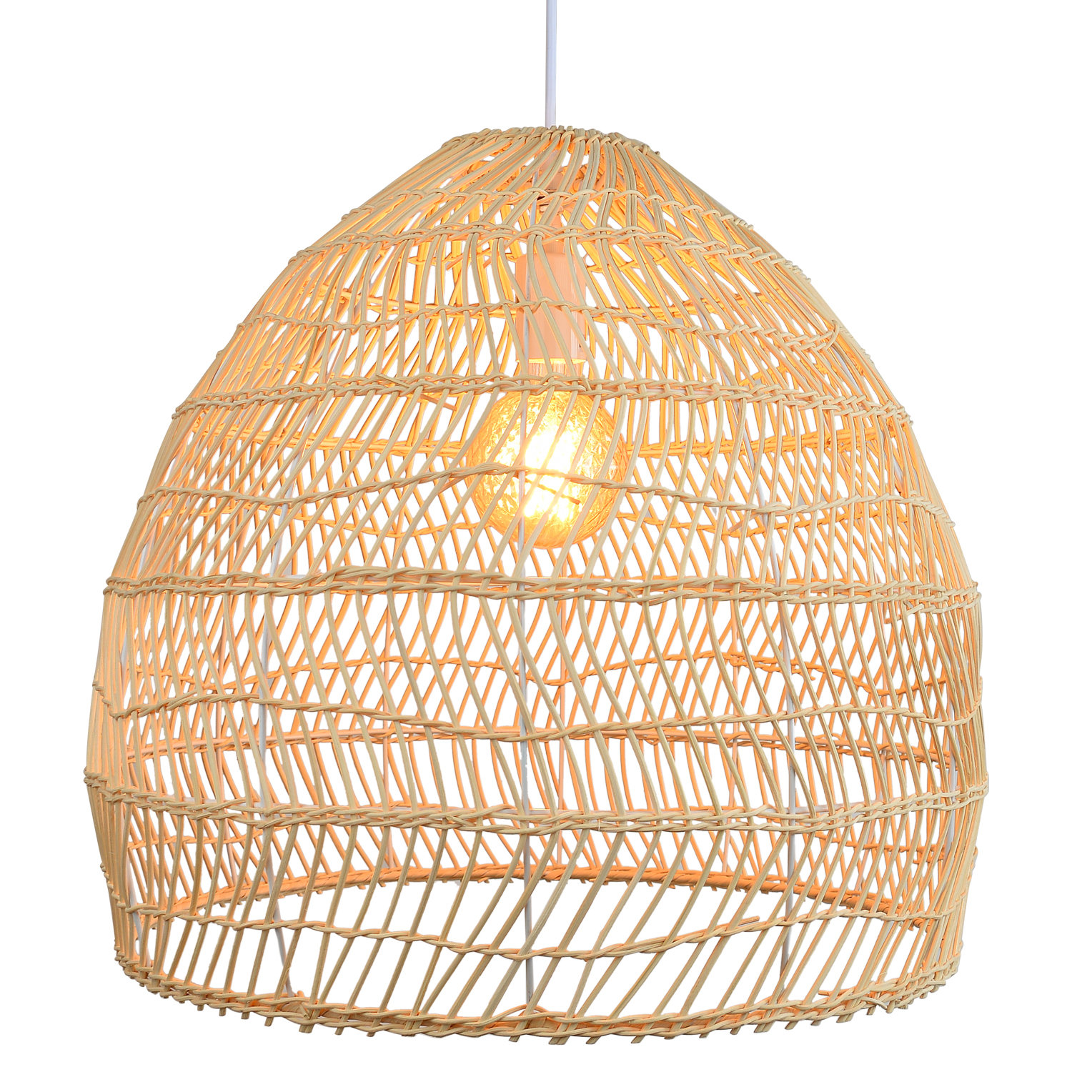 Bayou Breeze Nagle 1 - Light Beige Lantern Pendant | Wayfair