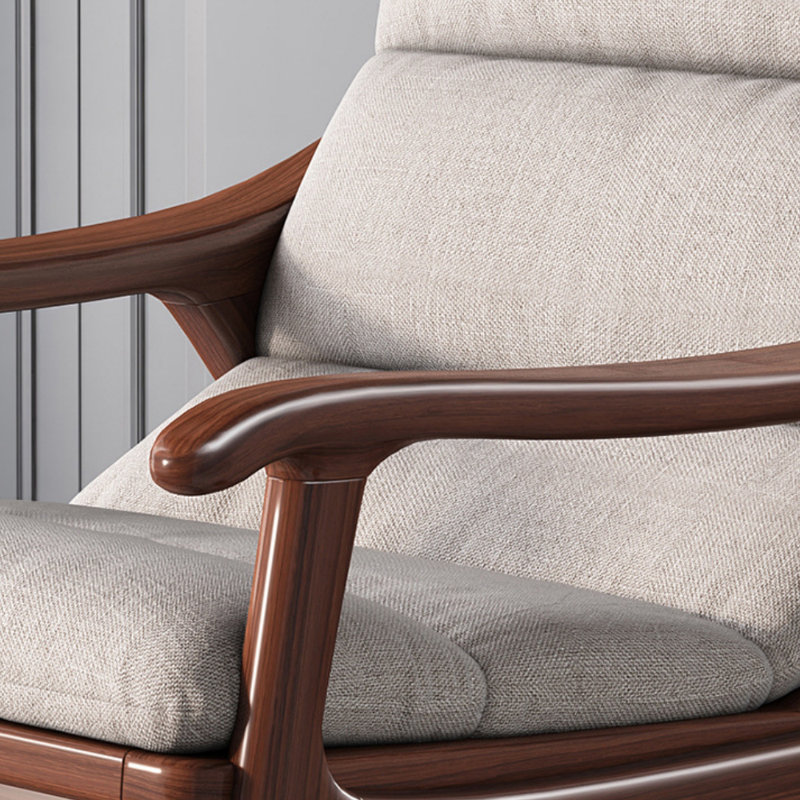 VIBORZ Modern Upholstered Solid Wood Rocking Chair Solid Wood Rocking ...