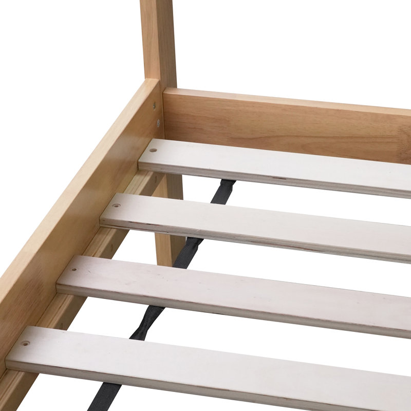 Bay Isle Home™ Solid Wood Platform Bed With Rattan Inset Headboard, 2 ...