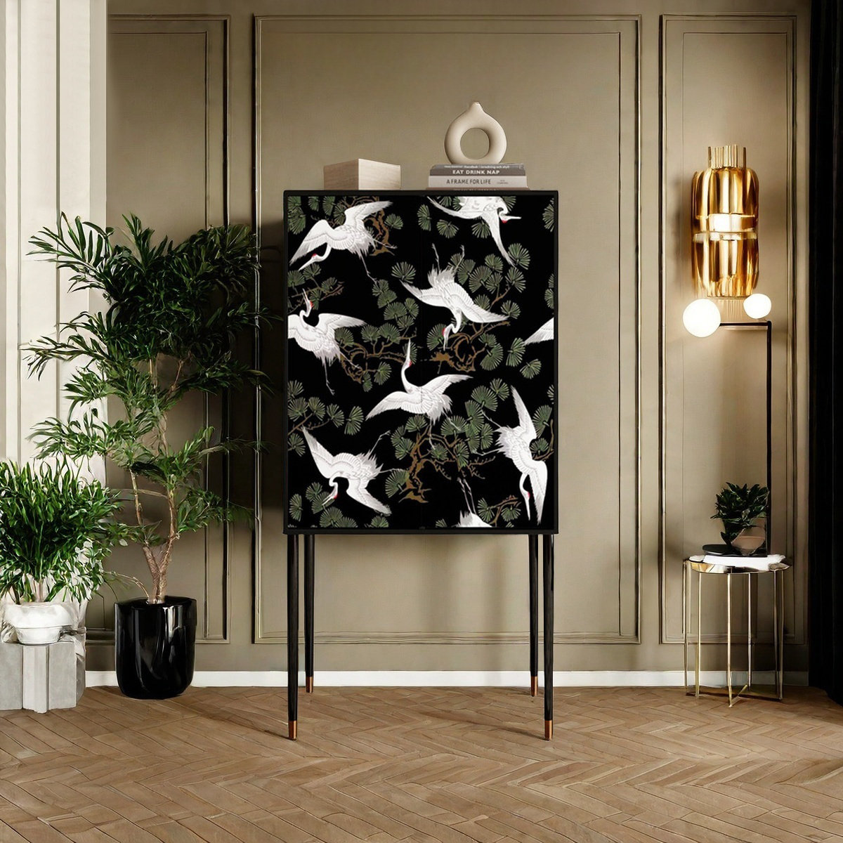 Liu's ink furniture Living room locker light luxury decorative cabinet ...