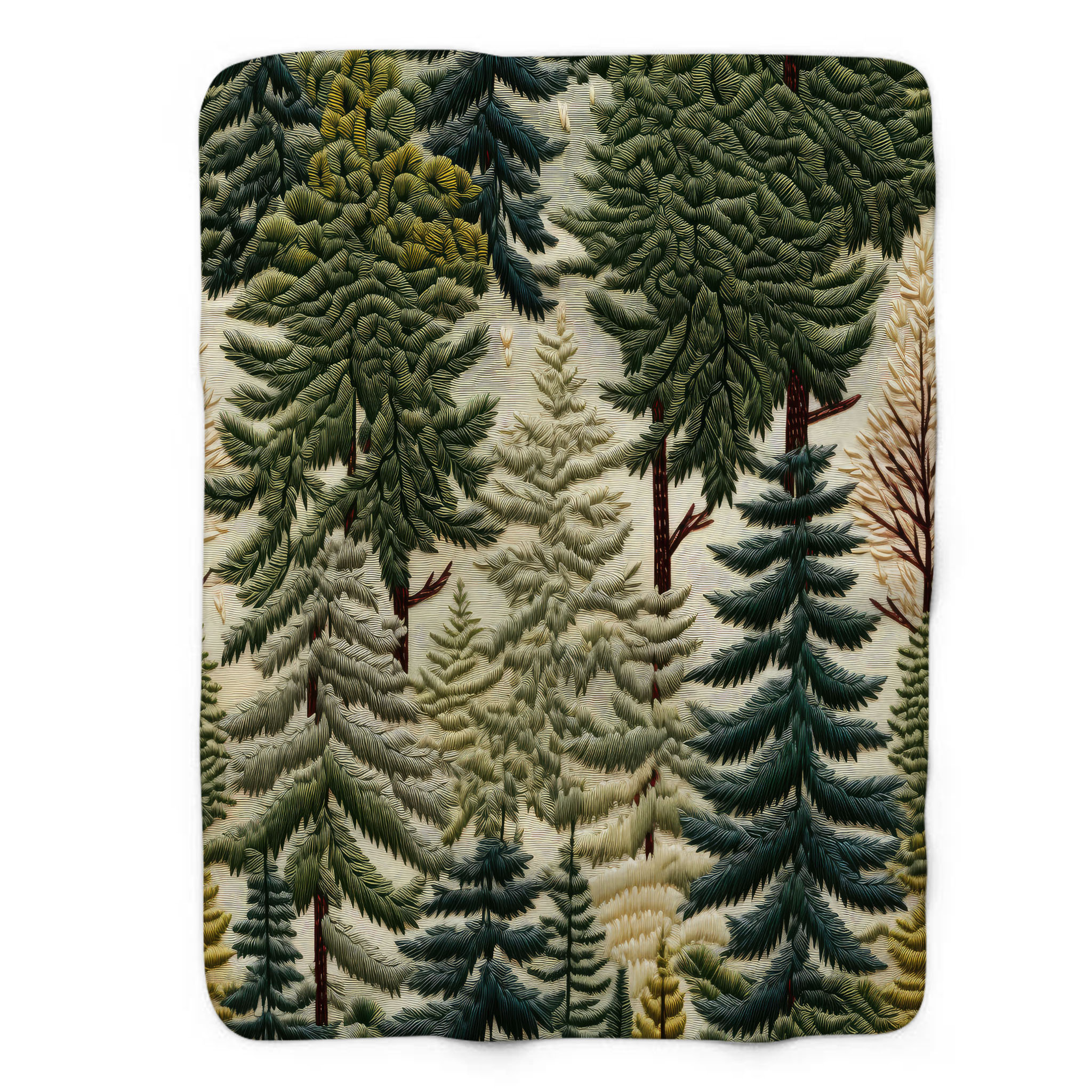 MentionedYou Pine Boughs Printed - 1 Piece Premium Sherpa B Throw ...